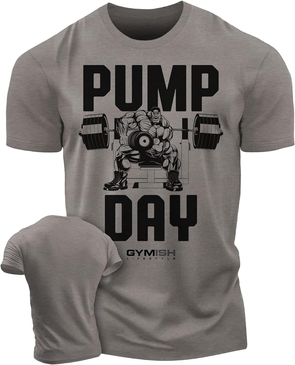 Gymish Pump Day Workout T-Shirt for Men – Funny Gym Shirt, Deadlift Lifting Tee, Men's Gym ...