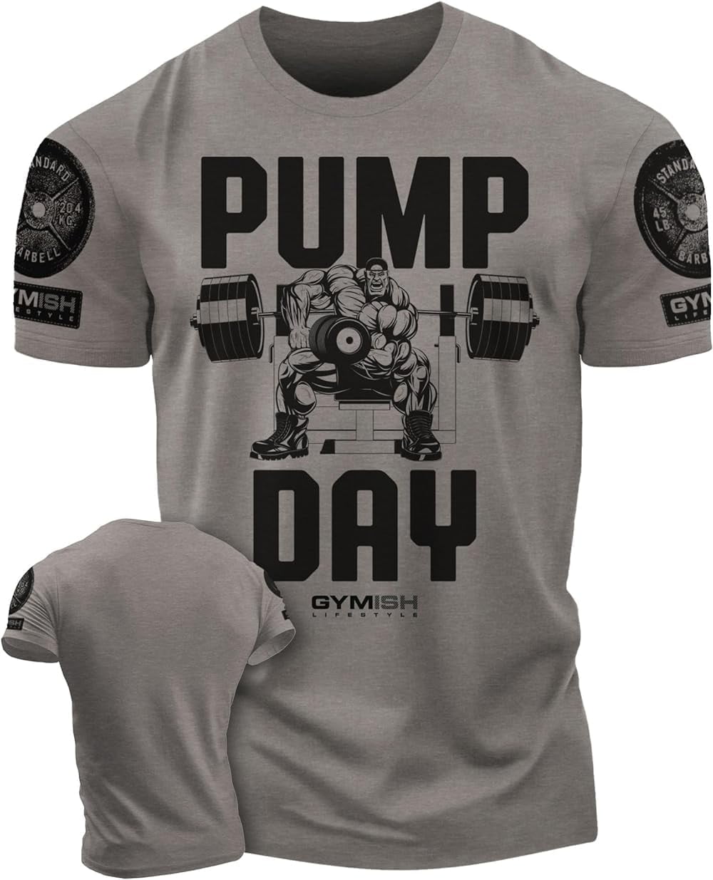 Gymish Pump Day Workout T-Shirt for Men – Funny Gym Shirt, Deadlift ...