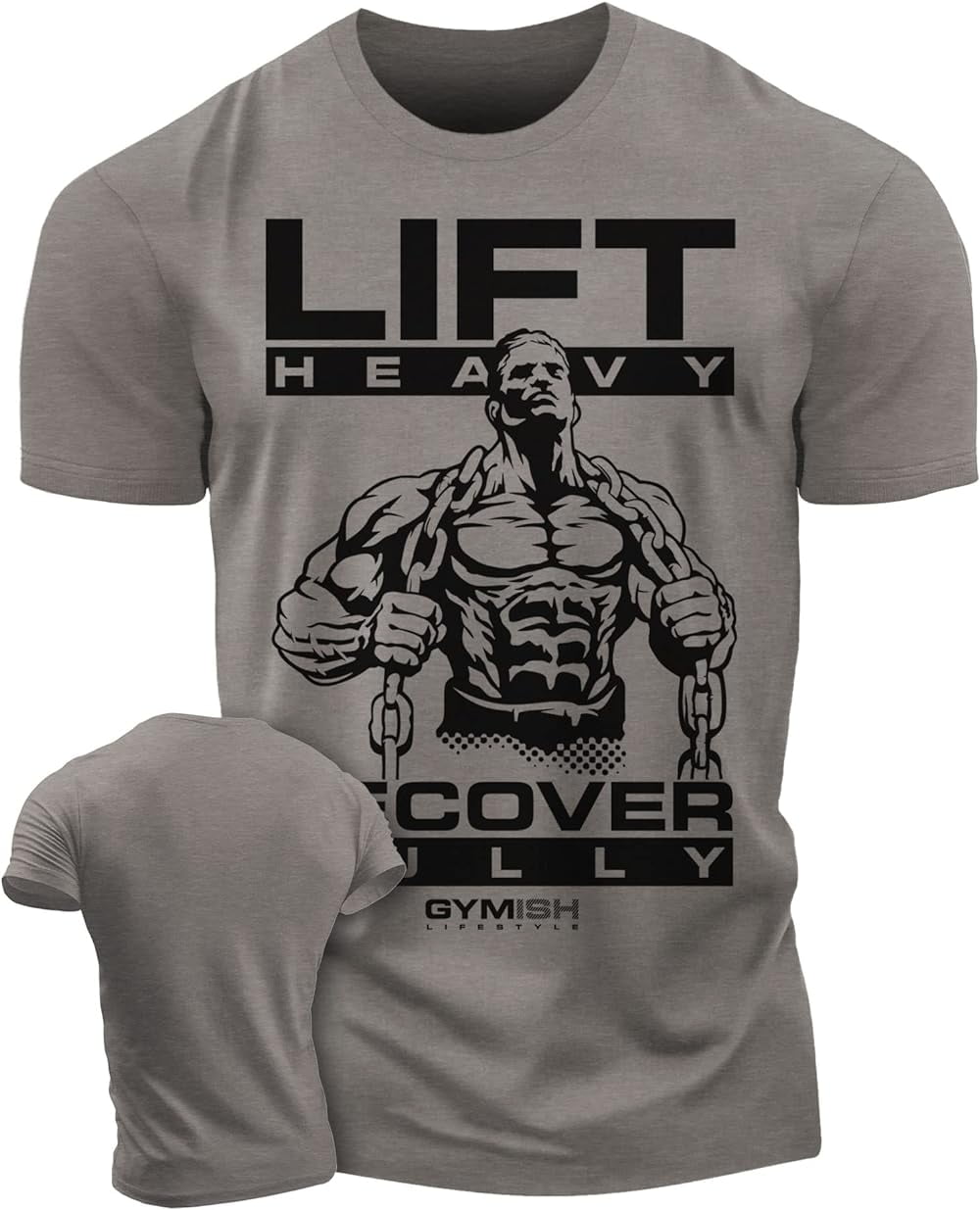 Gymish Recover Fully Workout T-Shirt, Funny Gym Shirts, Lifting T-Shirt, Deadlift - Walmart.com
