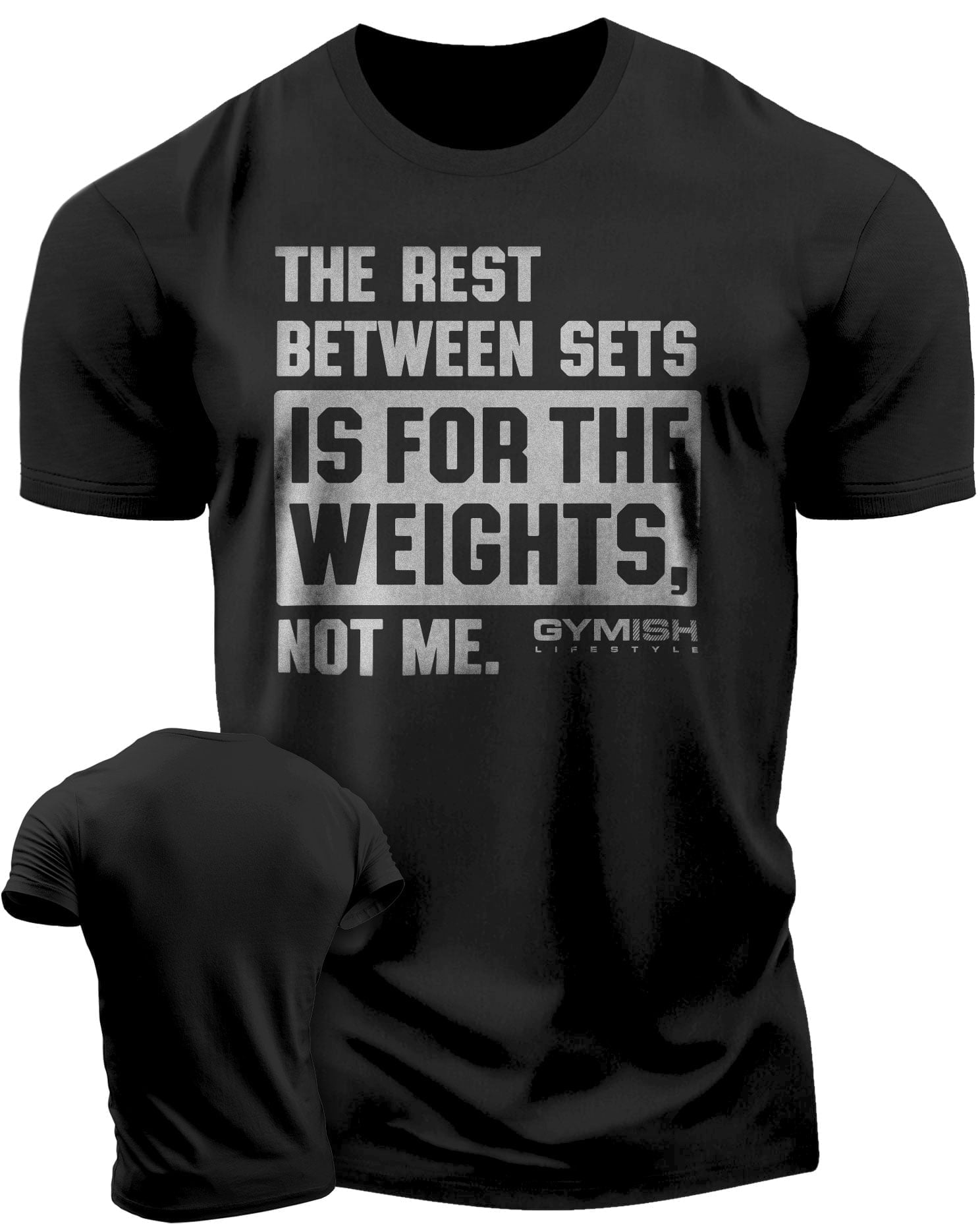 Gymish Rest Between Sets Workout T-Shirt for Men – Funny Gym Shirt, Mens Gym TShirt, Gym Clothes ...