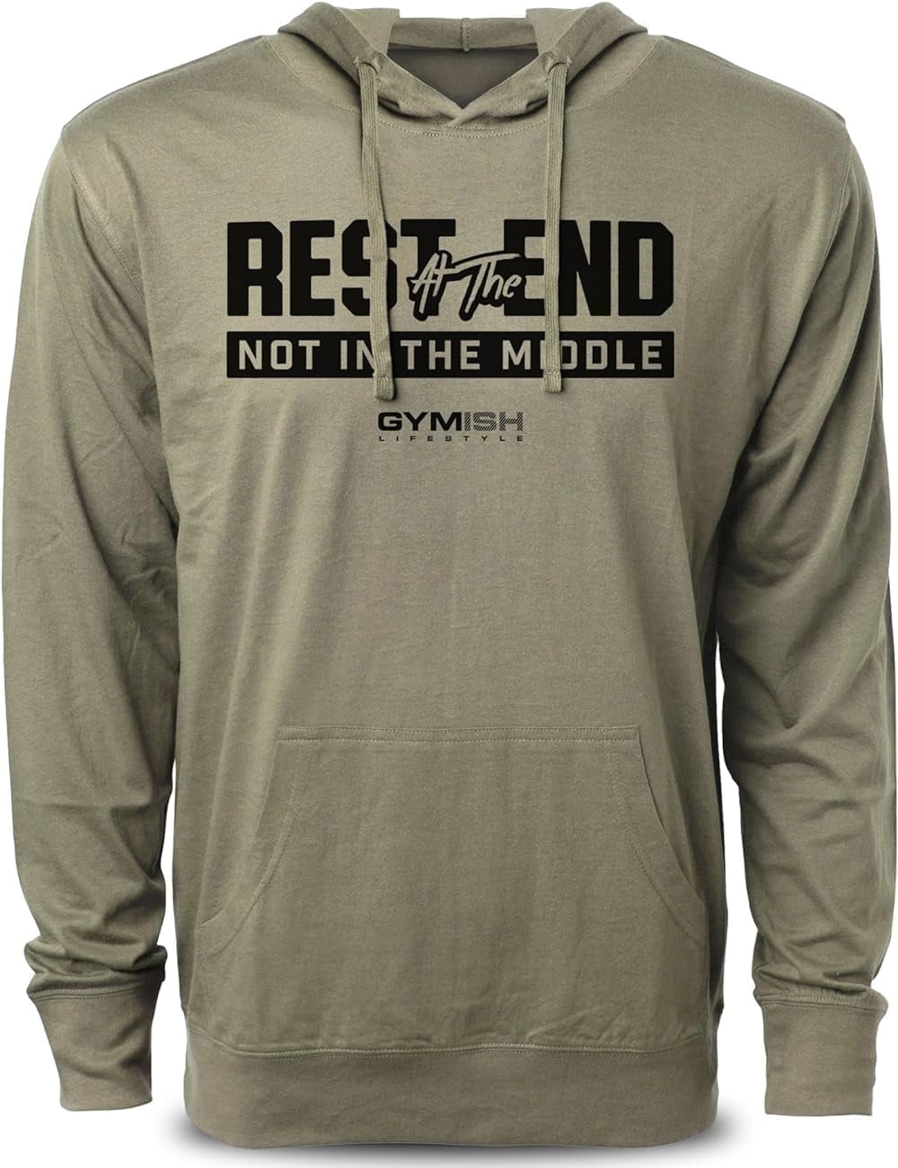 Gymish Rest at The End Workout Shirt for Men – Motivational Gym Hoodie ...