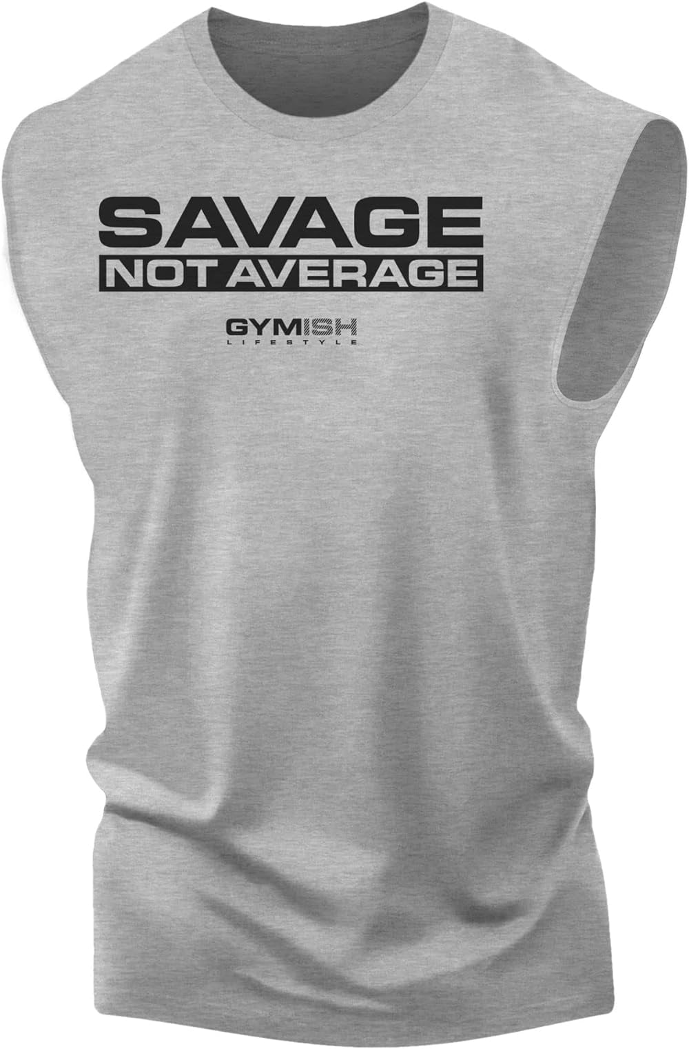 Gymish Savage Not Average Muscle Tank Top, Sleeveless Workout Shirt ...