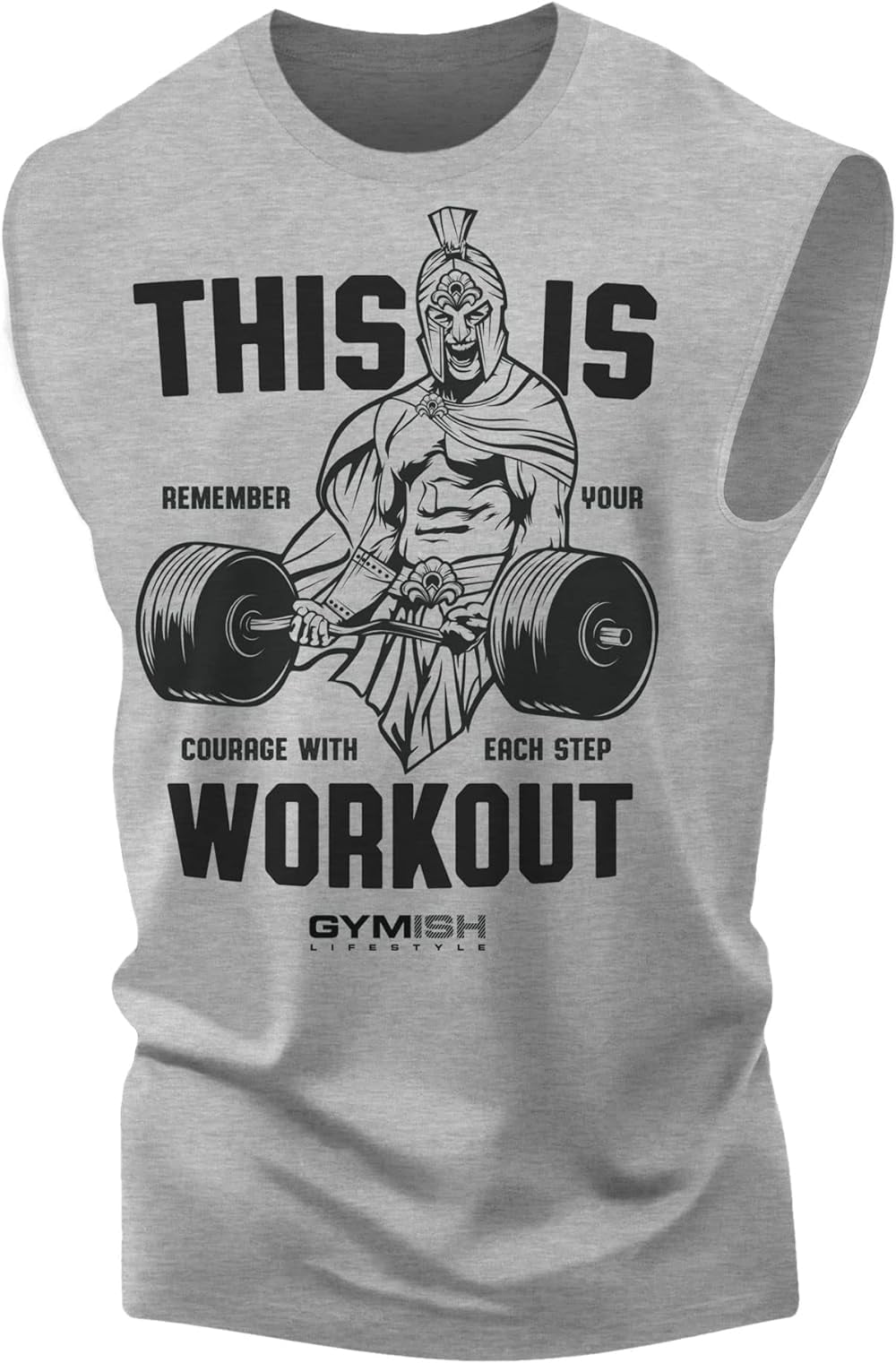 Gymish Spartan Warrior Workout Muscle Tank Top for Men – Motivational ...