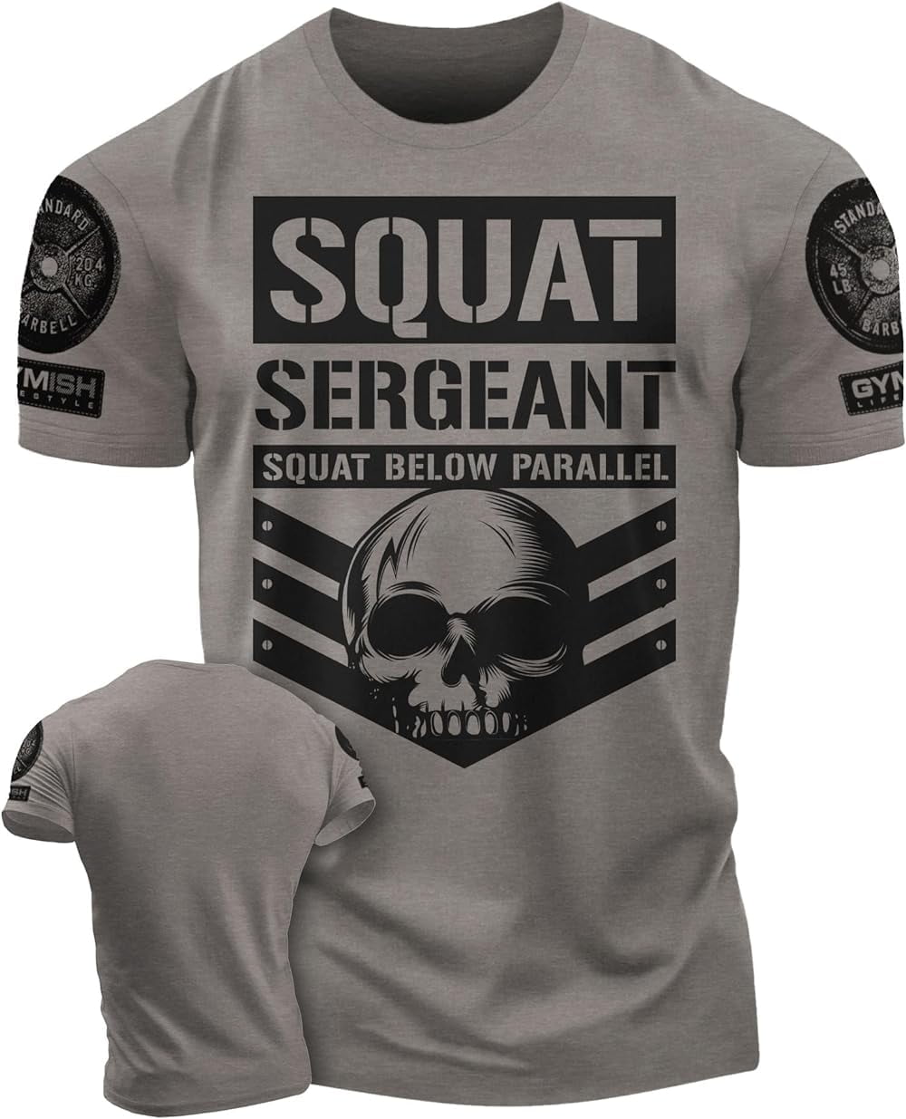 Gymish Squat Sergeant Workout T-Shirt – Funny Gym Shirt for Men, Lifting T-Shirt, Deadlift Tee ...