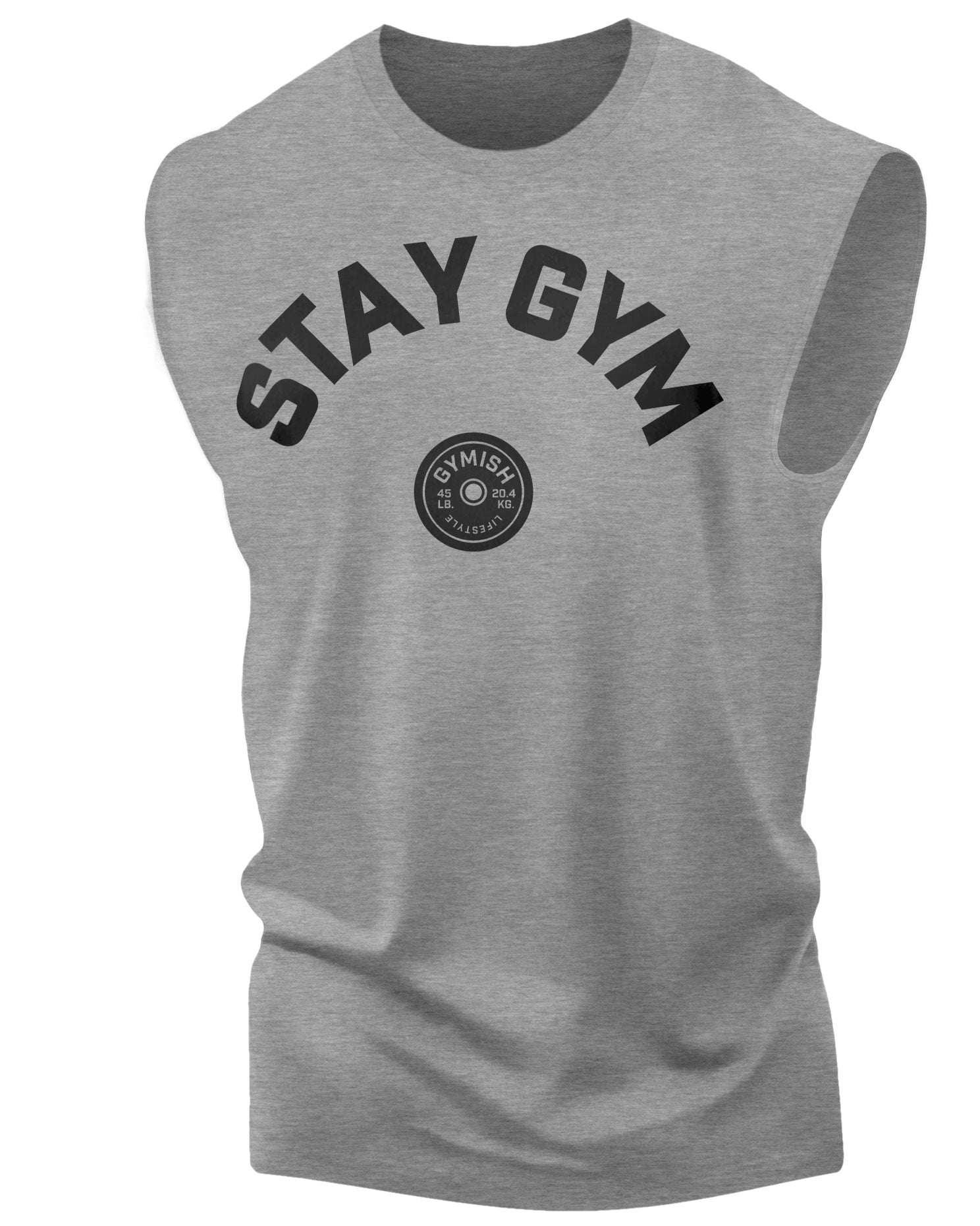Gymish Stay Gym Workout Muscle Tank Top for Men, Funny Gym Shirts ...