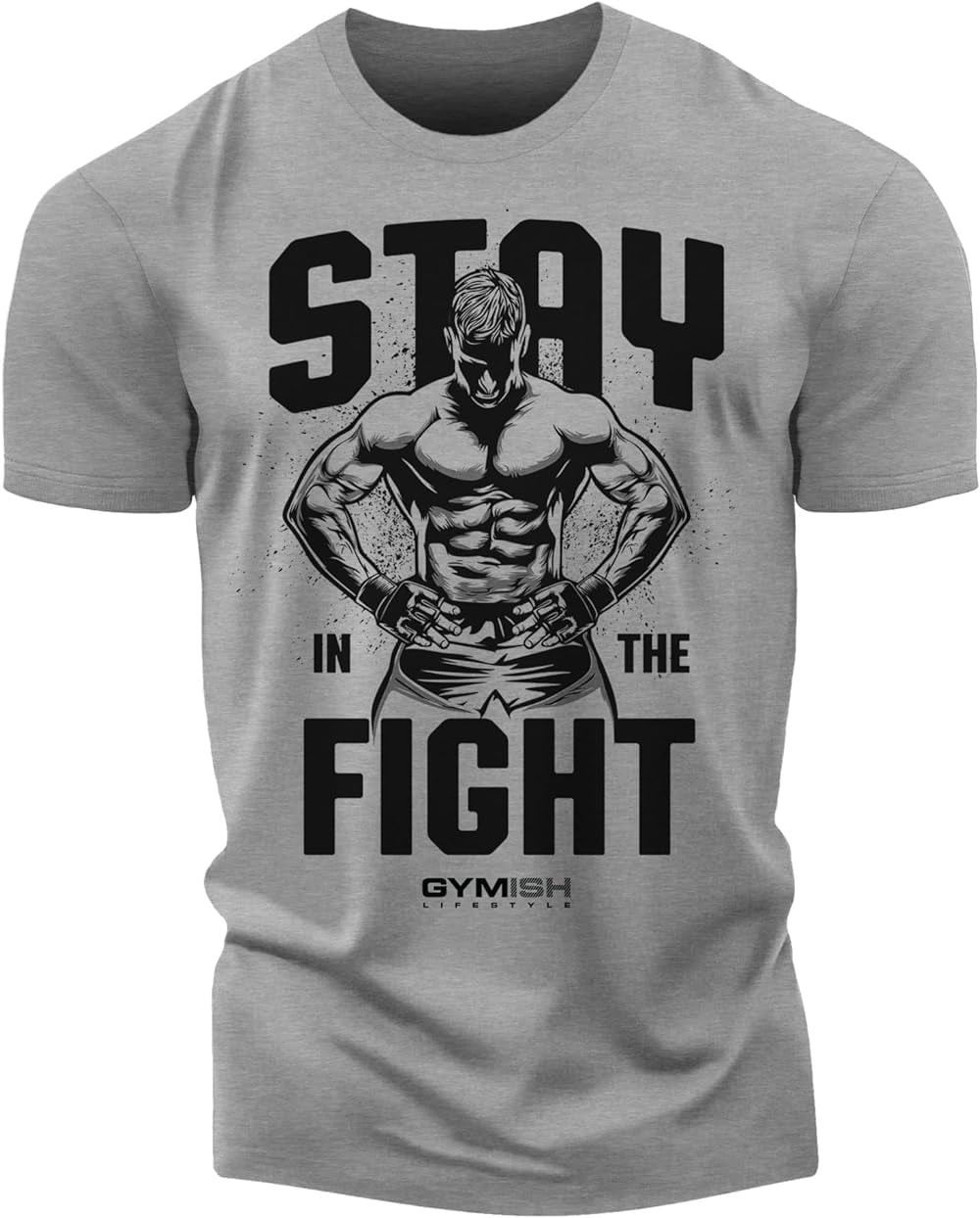 Gymish Stay In Fight Workout T-Shirt, Funny Gym Shirts, Lifting T-Shirt, Deadlift - Walmart.com
