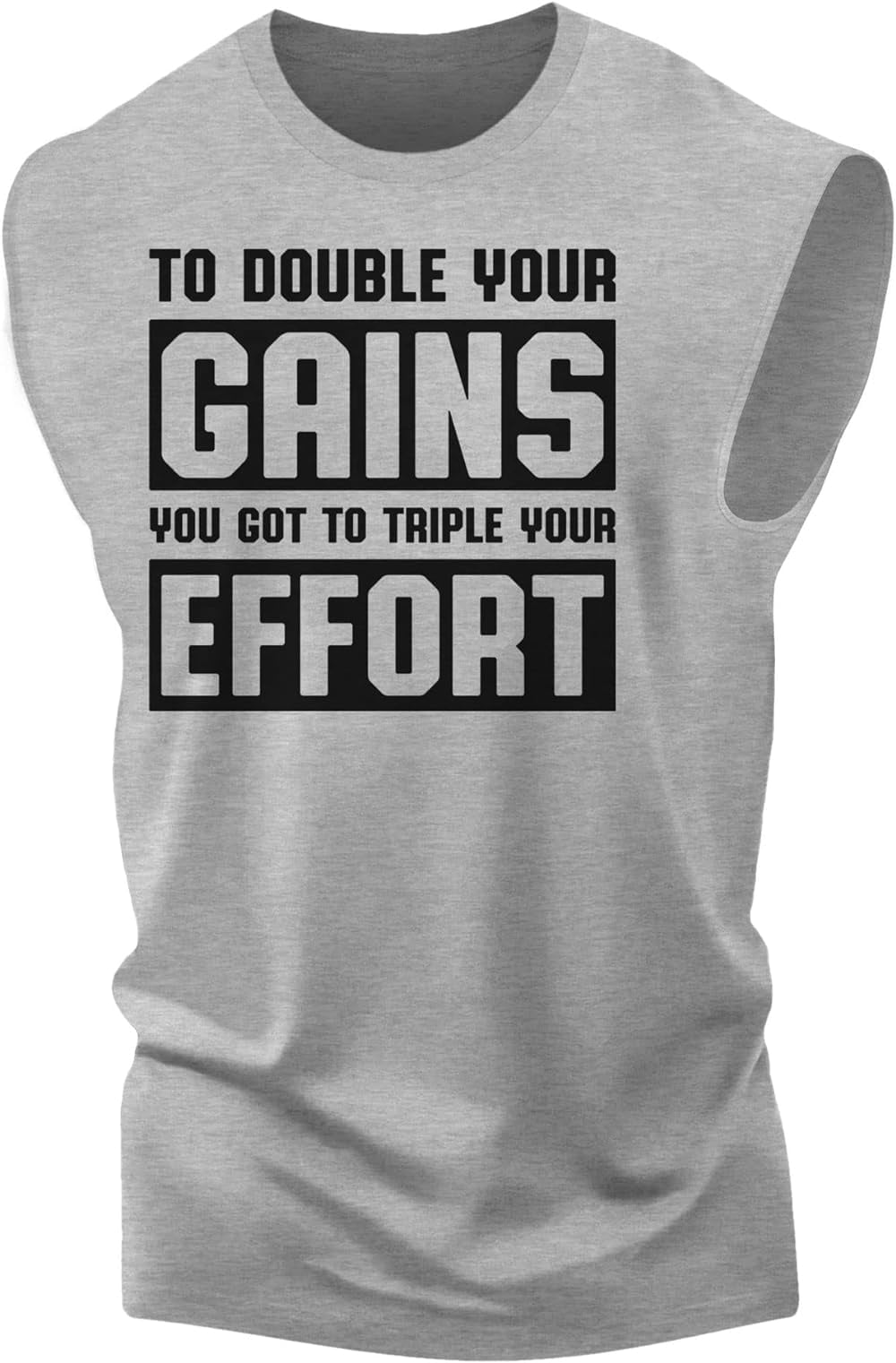 Gymish Double Your Gains Men’s Workout Tank Top – Funny Gym Shirt ...