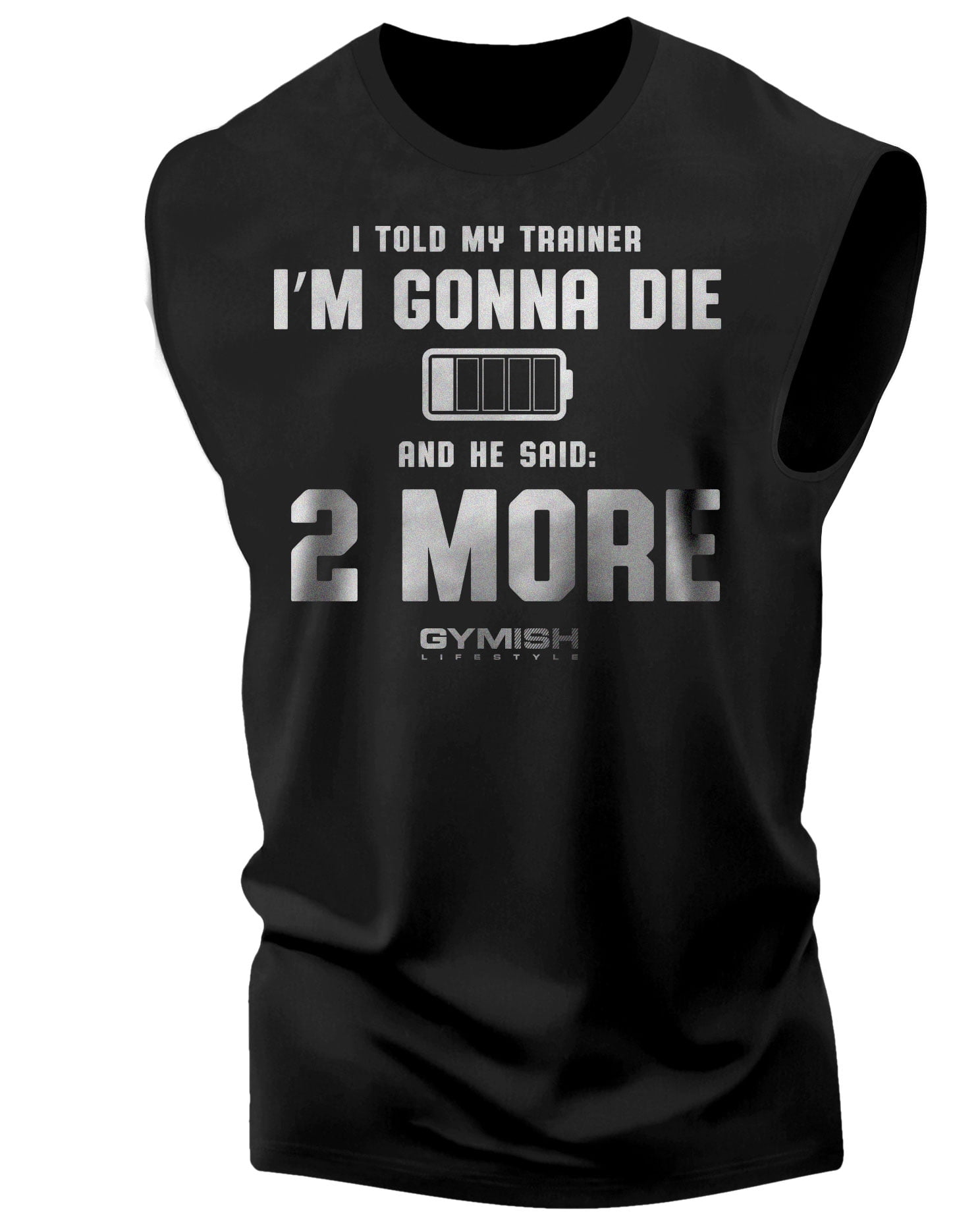 Gymish Two More Workout Muscle Tank Top for Men – Funny Gym Shirt, Motivational Lifting Tee ...