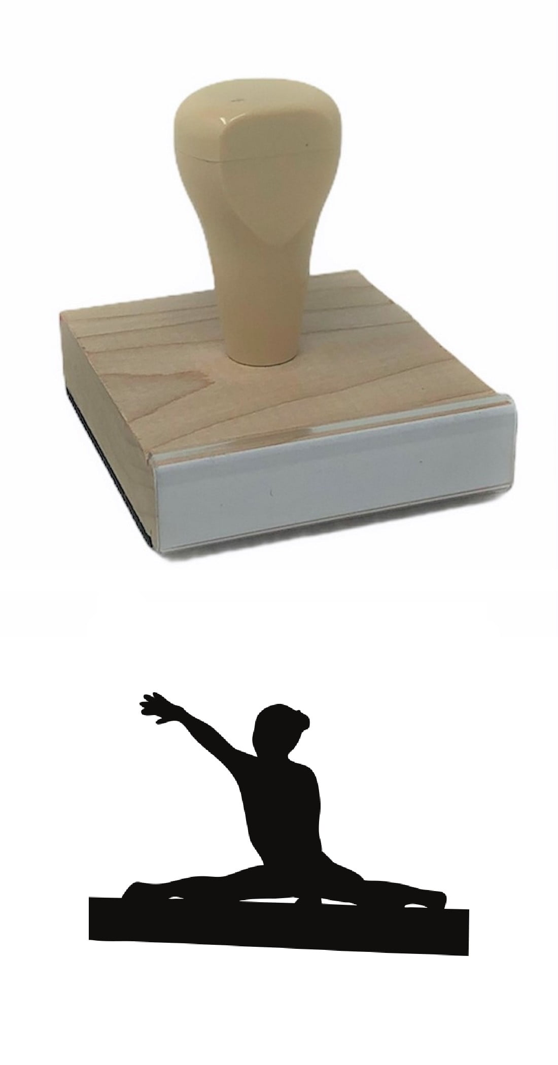 Gymnast Balance Beam Rubber Stamp, 2 X 2" Wood Stamp - Walmart.com