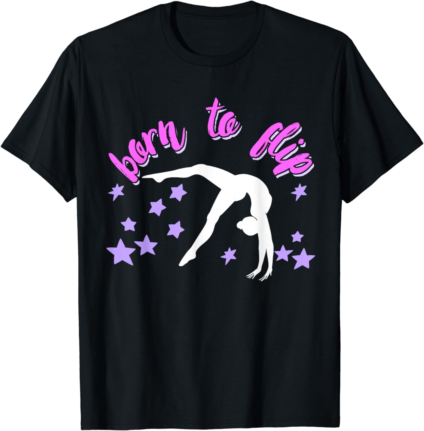Gymnast Born To Flip Design for Gymnastics Athletes Cotton T-Shirt ...