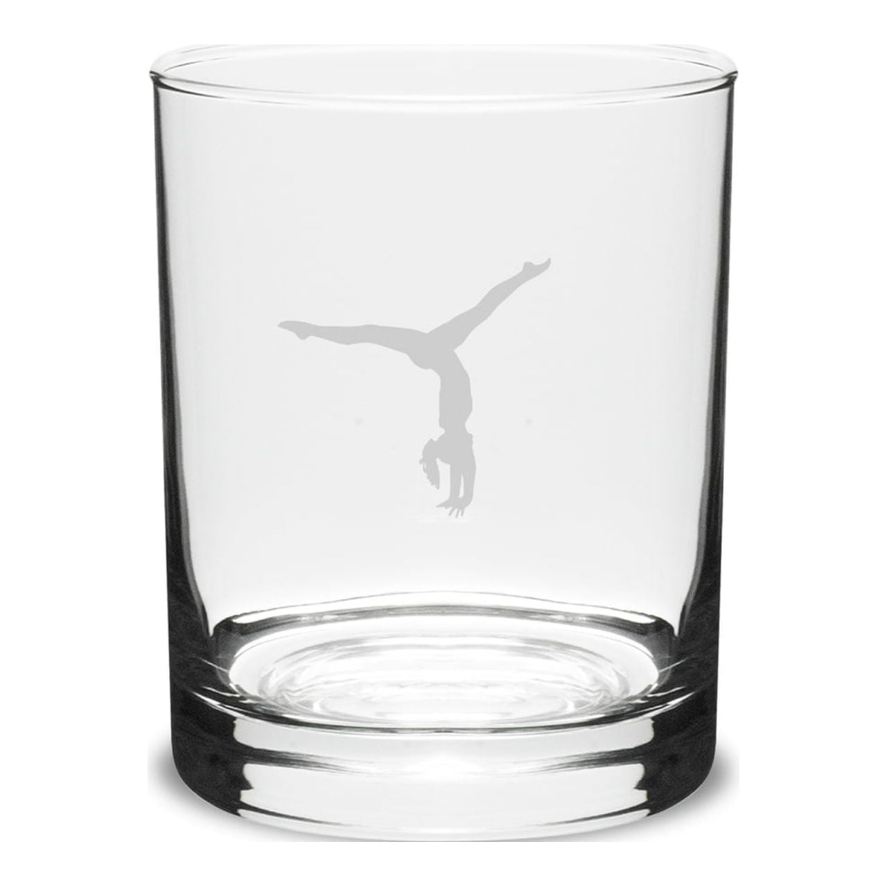 Gymnast Handstand 14 oz. Deep Etched Double Old Fashion Glass - Walmart.com