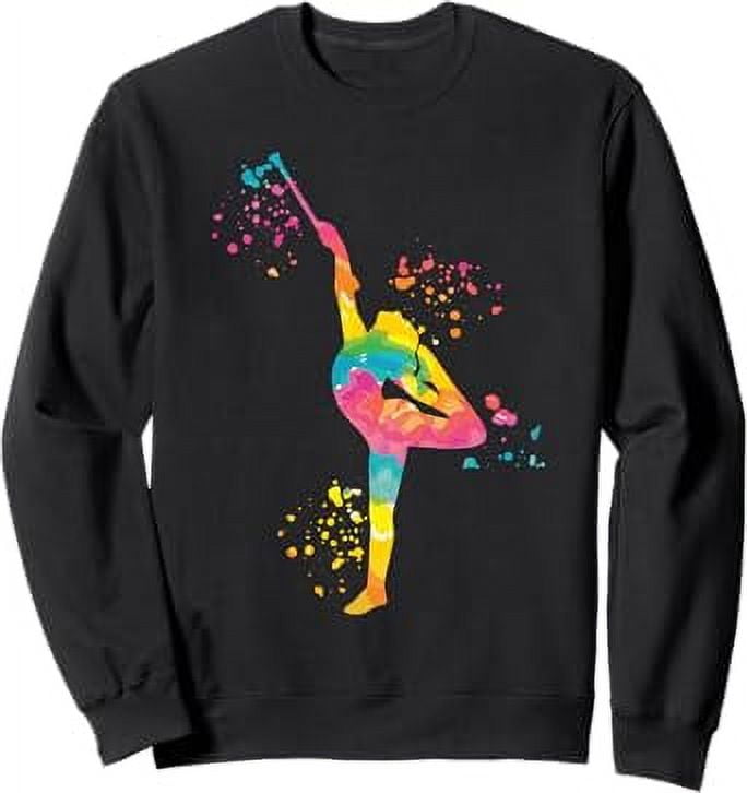 Gymnast with Baton Girls Kids Rhythmic Gymnastics Sweatshirt - Walmart.com