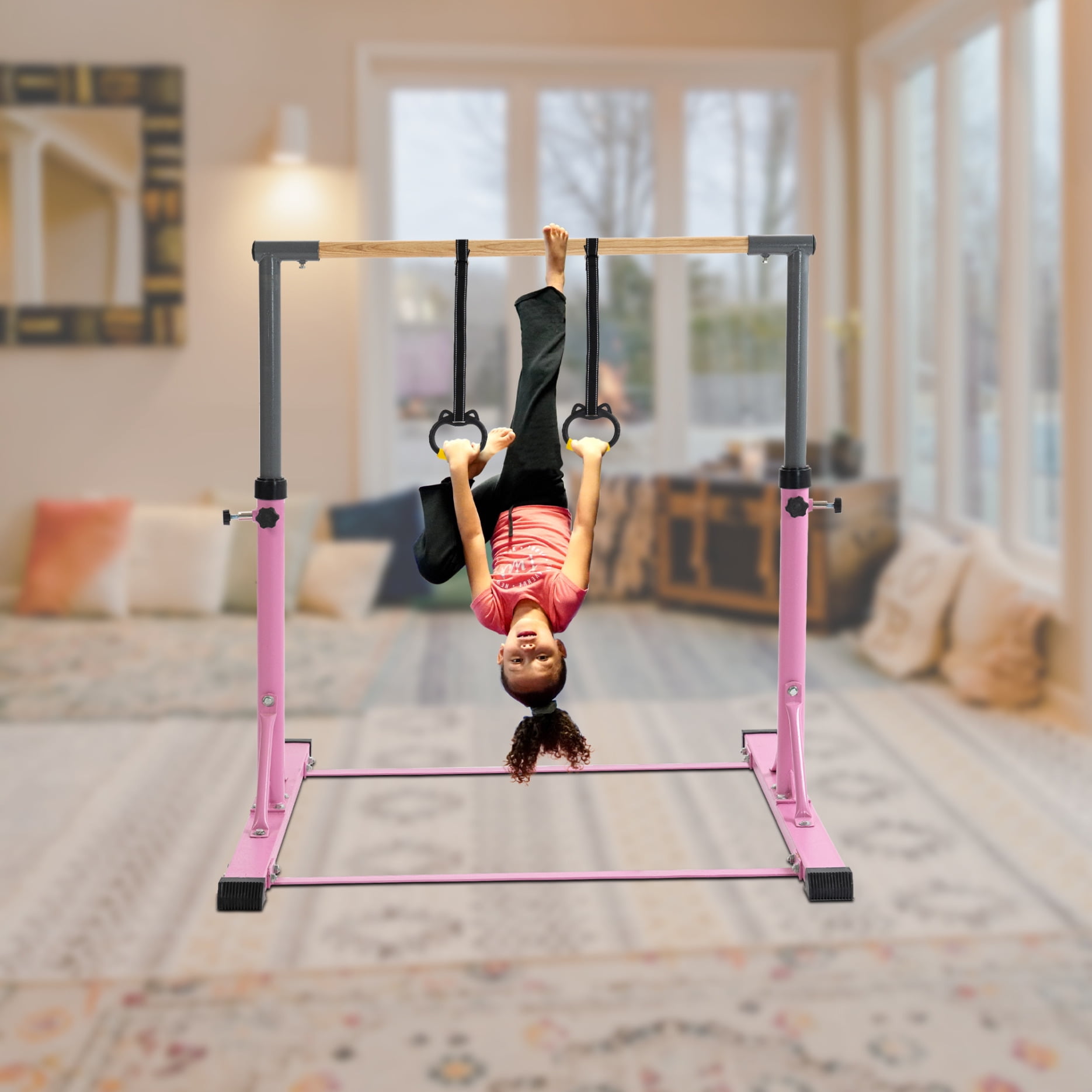 Gymnastic Kip Bar, Horizontal Bar for Kids Girls Junior,35.4'' - 59''H ...