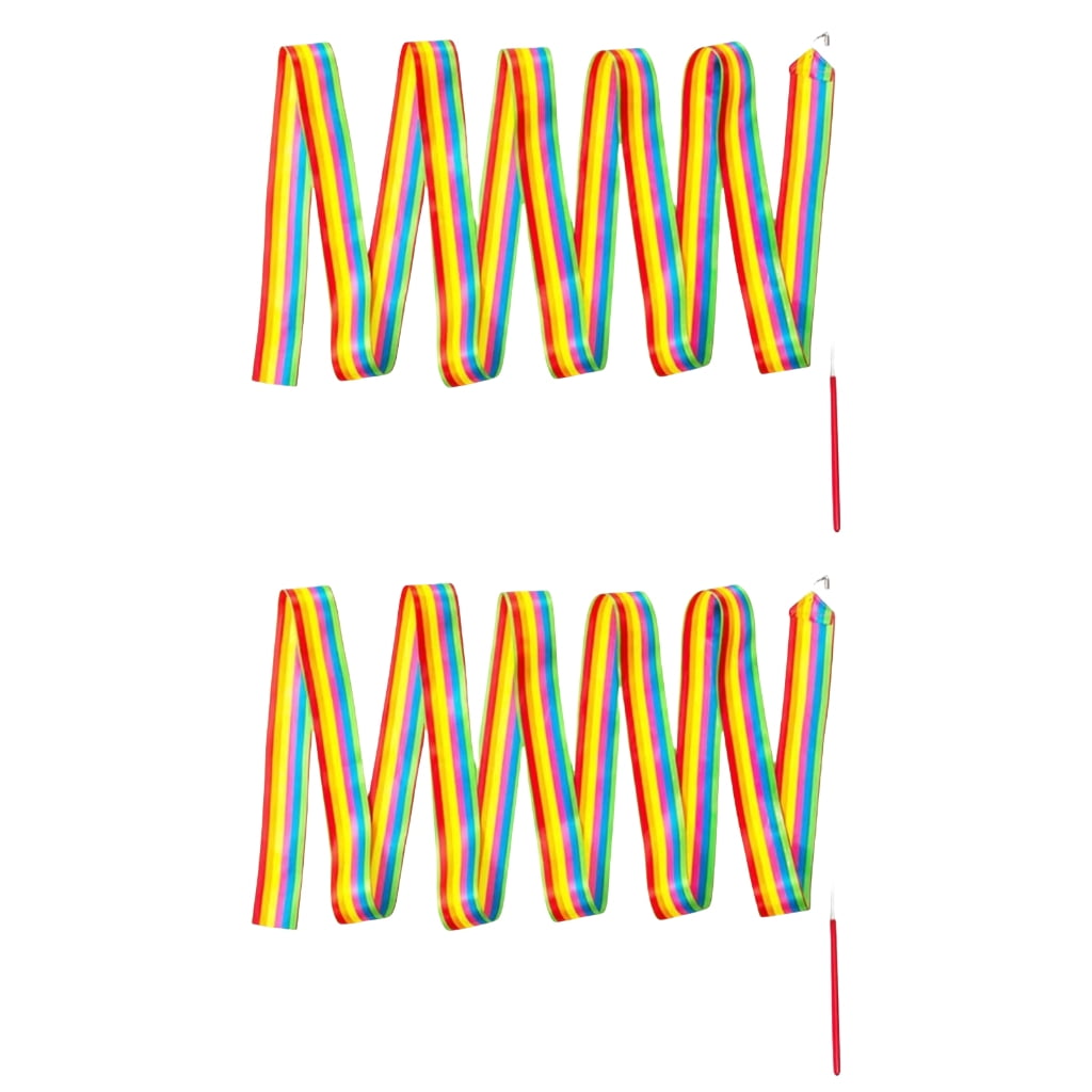 Gymnastic Ribbon Sparkling Dance Ribbon Twirling Batons Long Ribbon ...