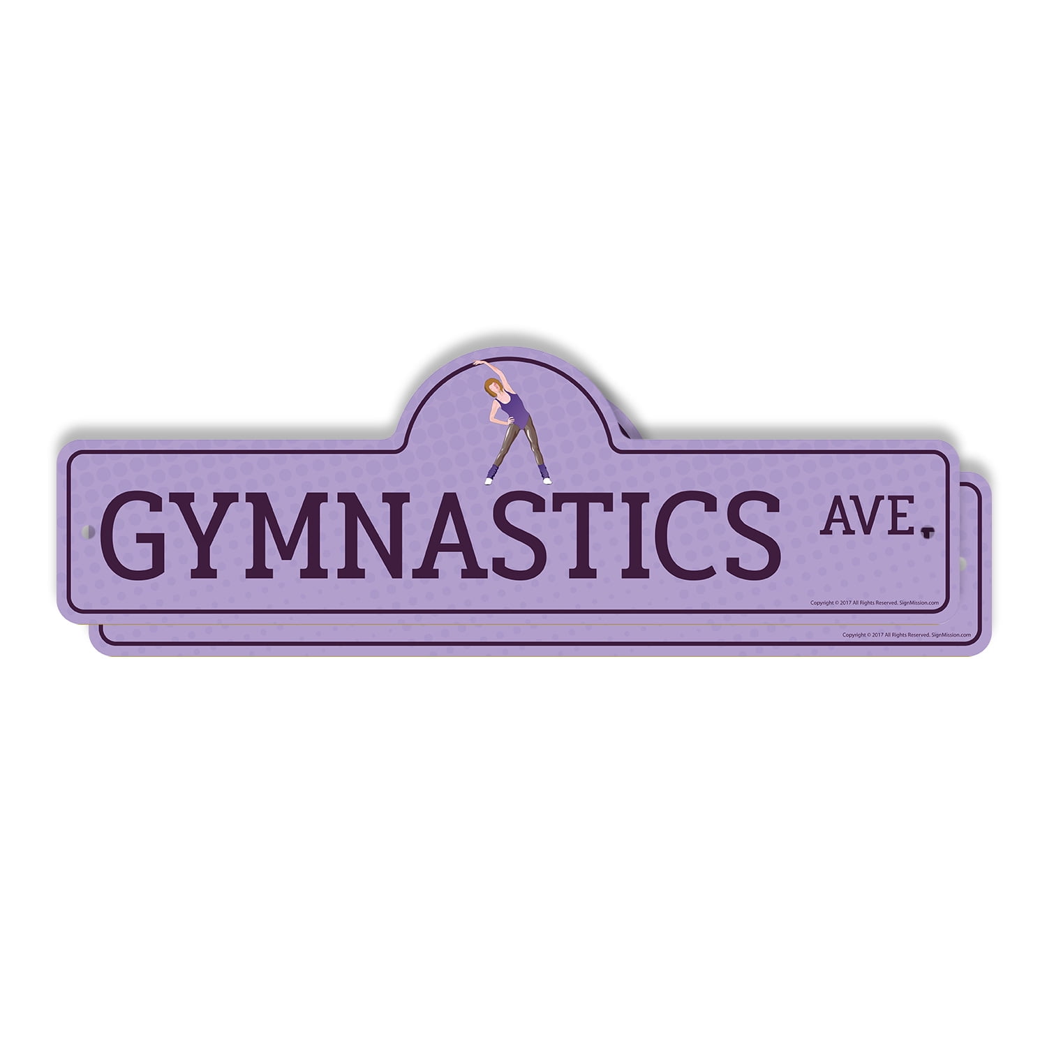 Gymnastics (2 Pack) Plastic Street Sign - 7 Inch X 20 Inch Gift Sports ...