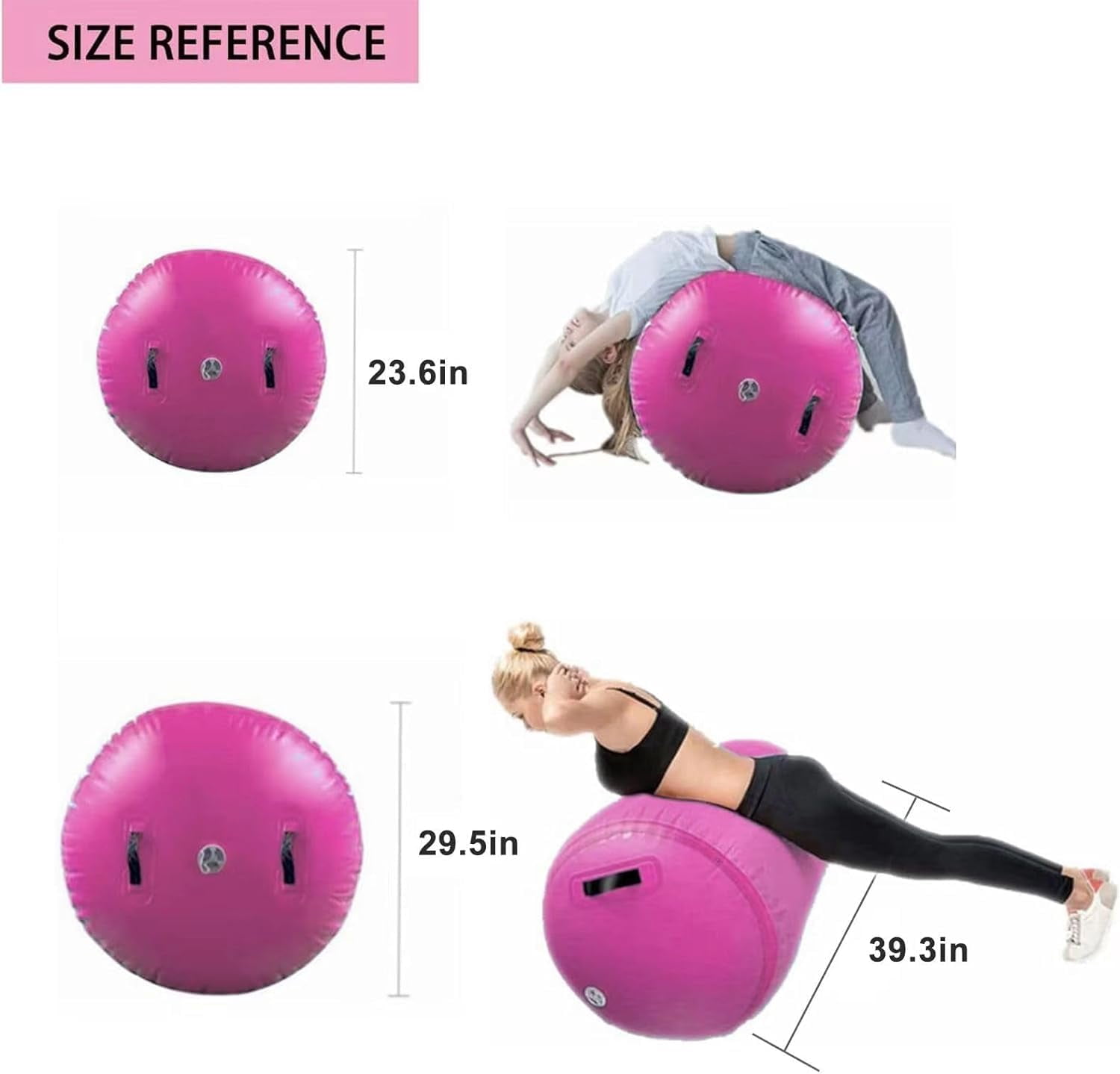 Gymnastics Air Roller Air Barrel Inflatable Tumbling Mat, Back ...