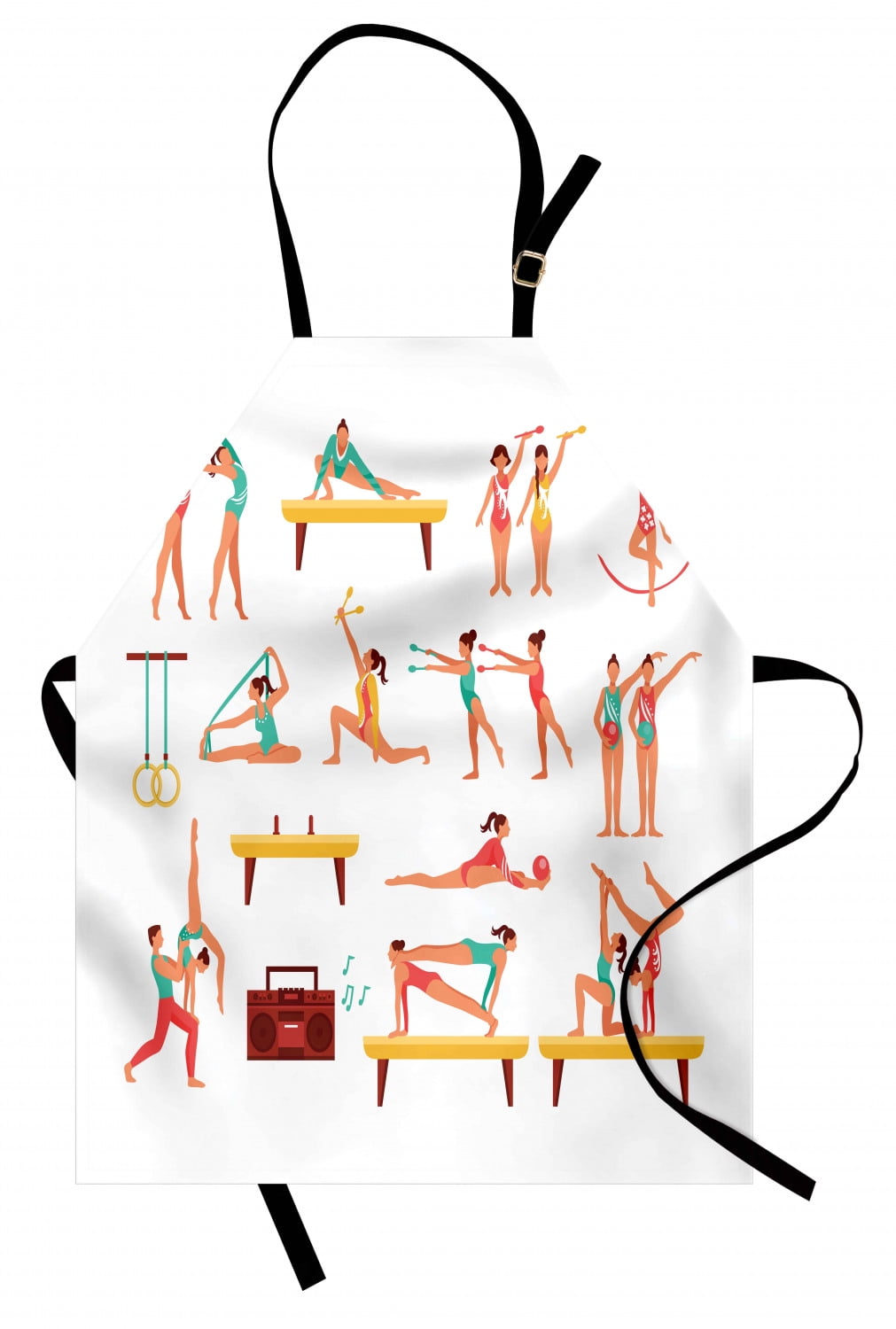 Gymnastics Apron, Pommel Horse Maces and Ribbons Athlete Performing ...