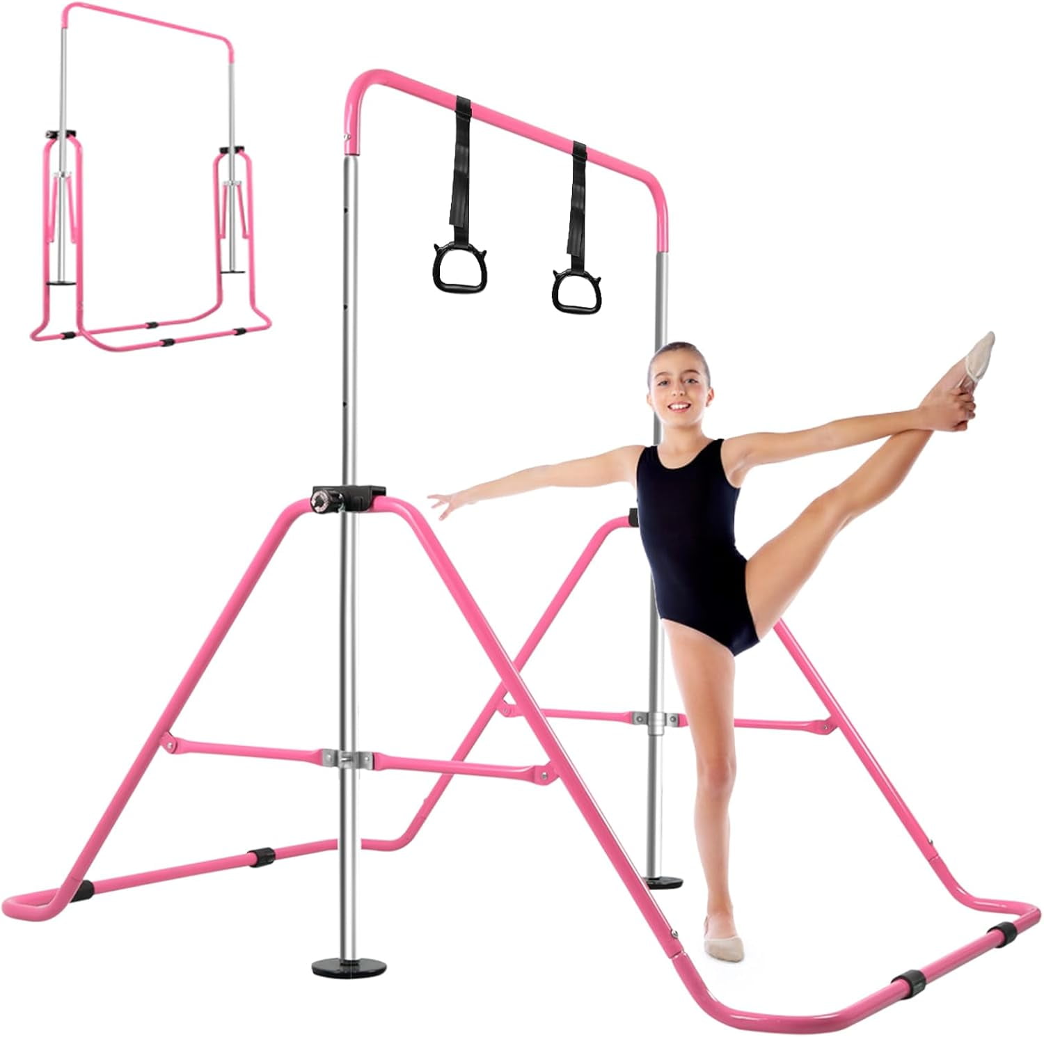 Gymnastics Bar for Home Expandable Adjustable Height Gymnastic ...