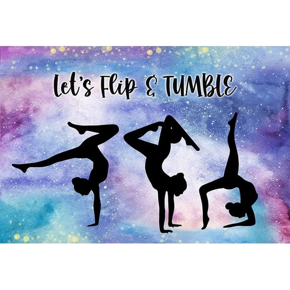 Gymnastics Birthday Gymnast Girls Tumbling Flip Jump Tumble and Play r ...