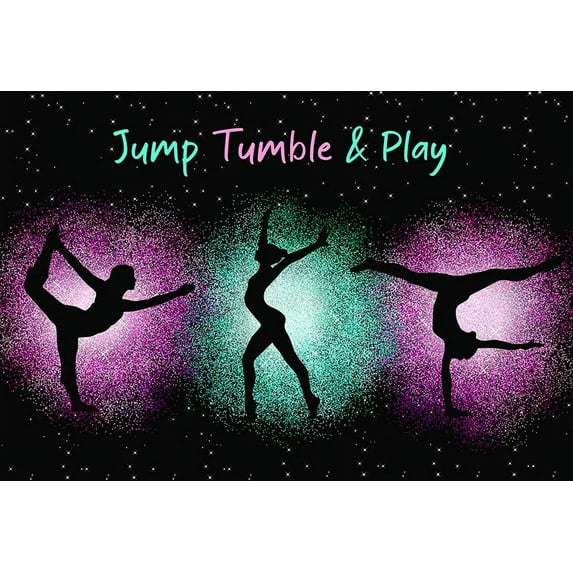 Gymnastics Birthday Gymnast Girls Tumbling Flip Jump Tumble and Play r ...