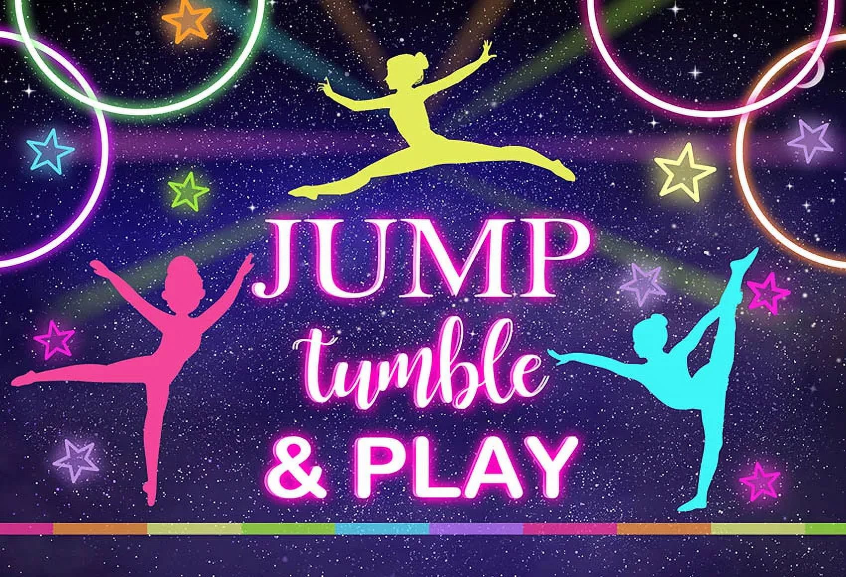 Gymnastics Birthday Gymnast Girls Tumbling Flip Jump Tumble and Play r ...