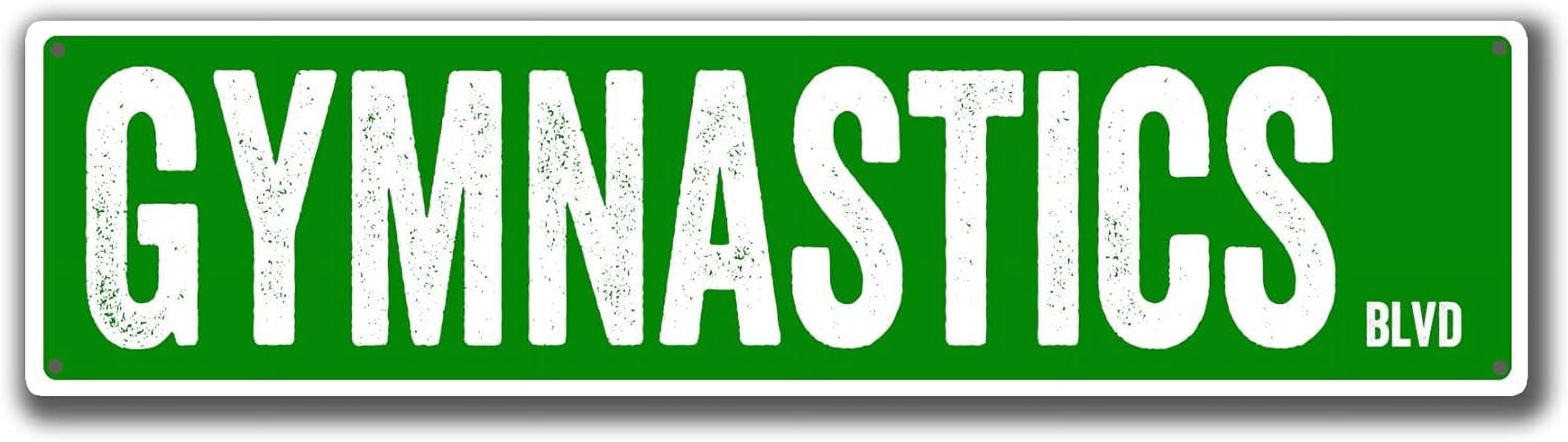 Gymnastics Blvd Metal Tin Sign Road Garage Living Room Bathroom Garden ...