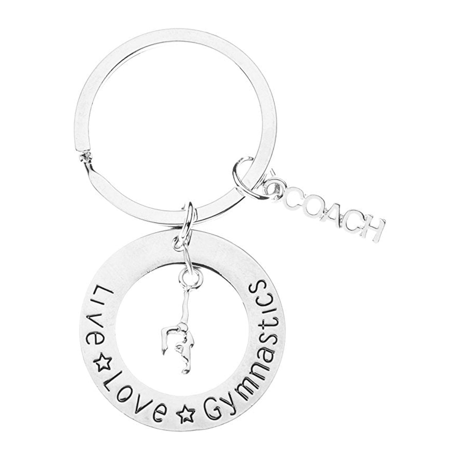 Gymnastics Coach Keychain- Gymnastics Coach Gift- Gymnastics Jewelry ...