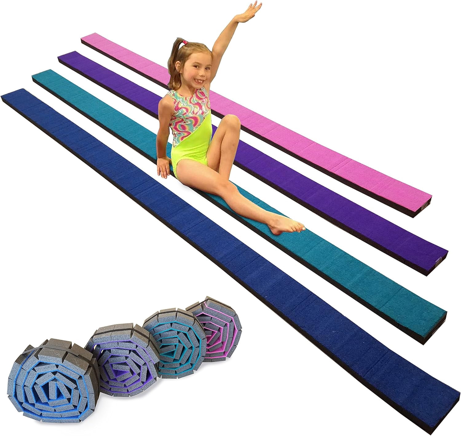 Gymnastics Flexible Roll-Up Foam Training Balance Beam! - Walmart.com
