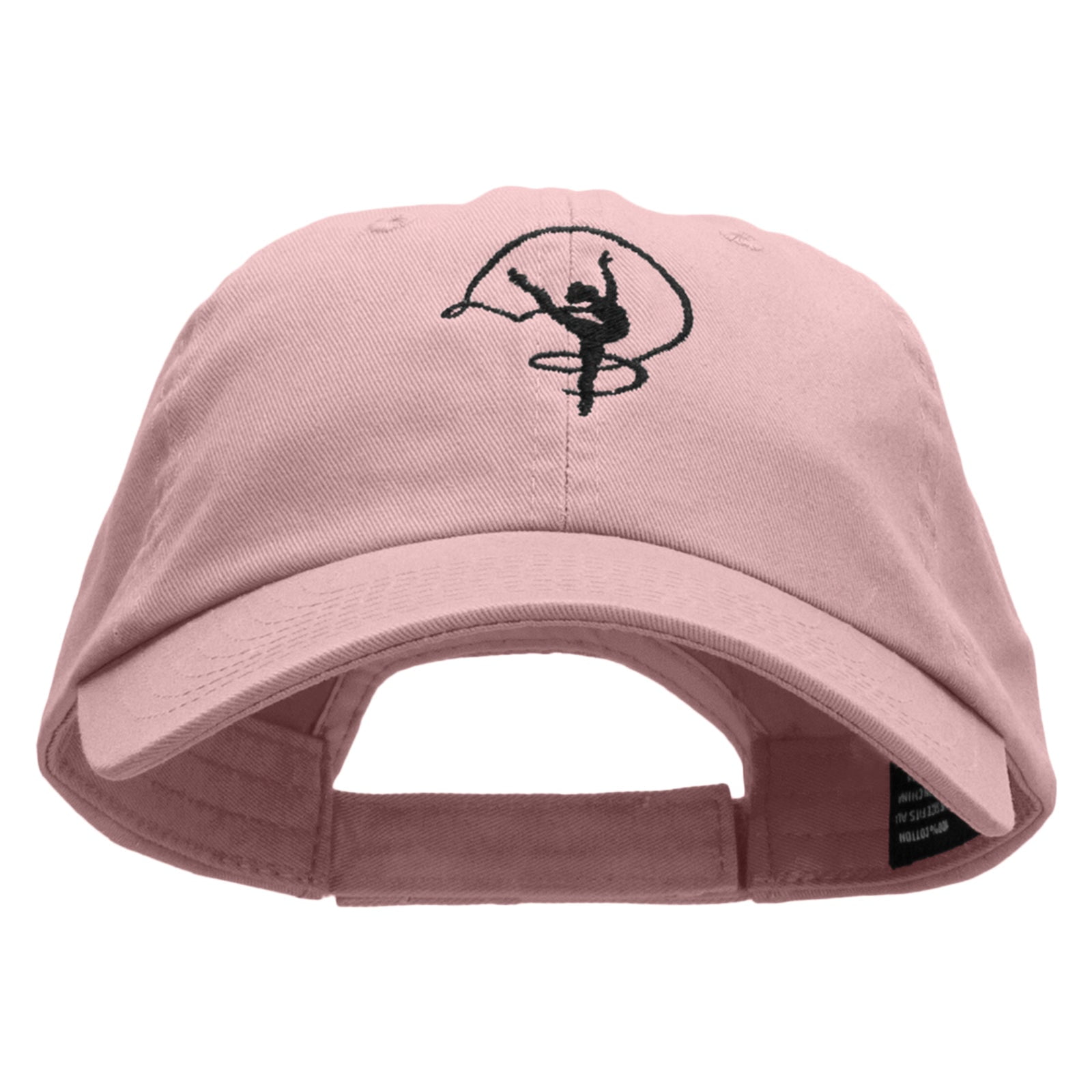 Gymnastics Girl Embroidered Low Profile Dyed Cotton Twill Cap - Lt Pink ...