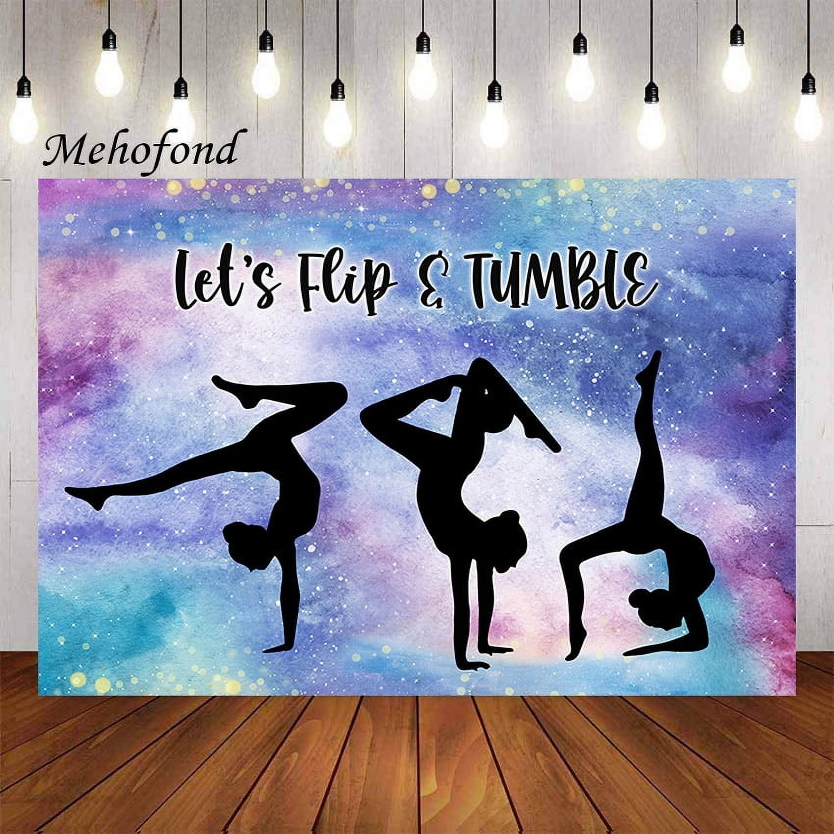Gymnastics Girls Gymnasts Flip Tumble Play Birthday Party r Photo ...