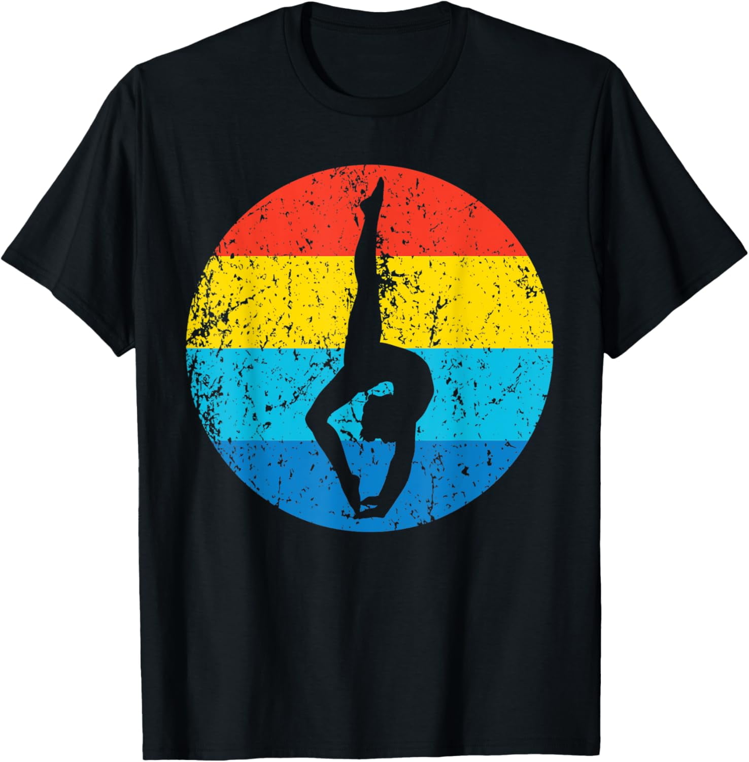 Gymnastics Gymnast Retro 1970's Style Circle T-Shirt men and women can ...