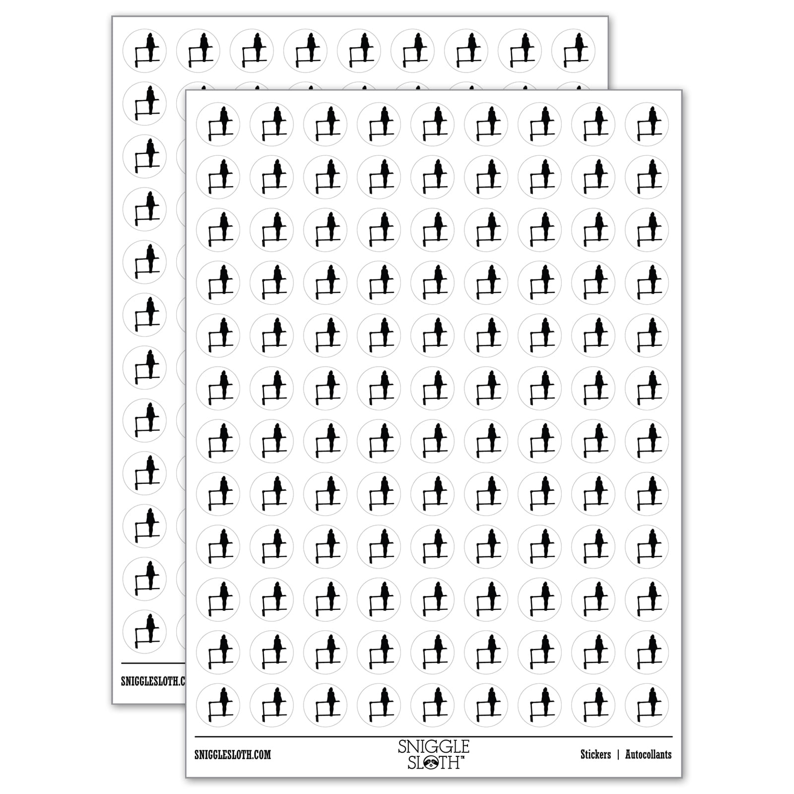 Gymnastics Gymnast Uneven Bars Solid 200+ Round Stickers - White ...