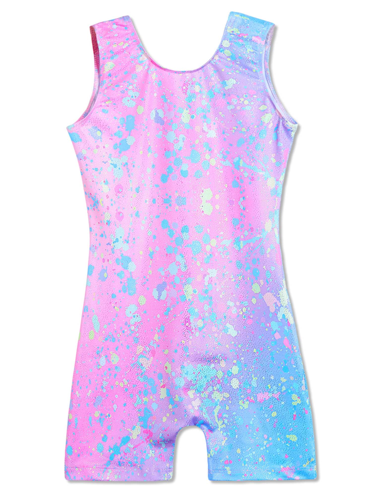 DOMUSGO Girls Gymnastics Leotards, Sparkly Pink Ballet Unitards, Size 8 ...