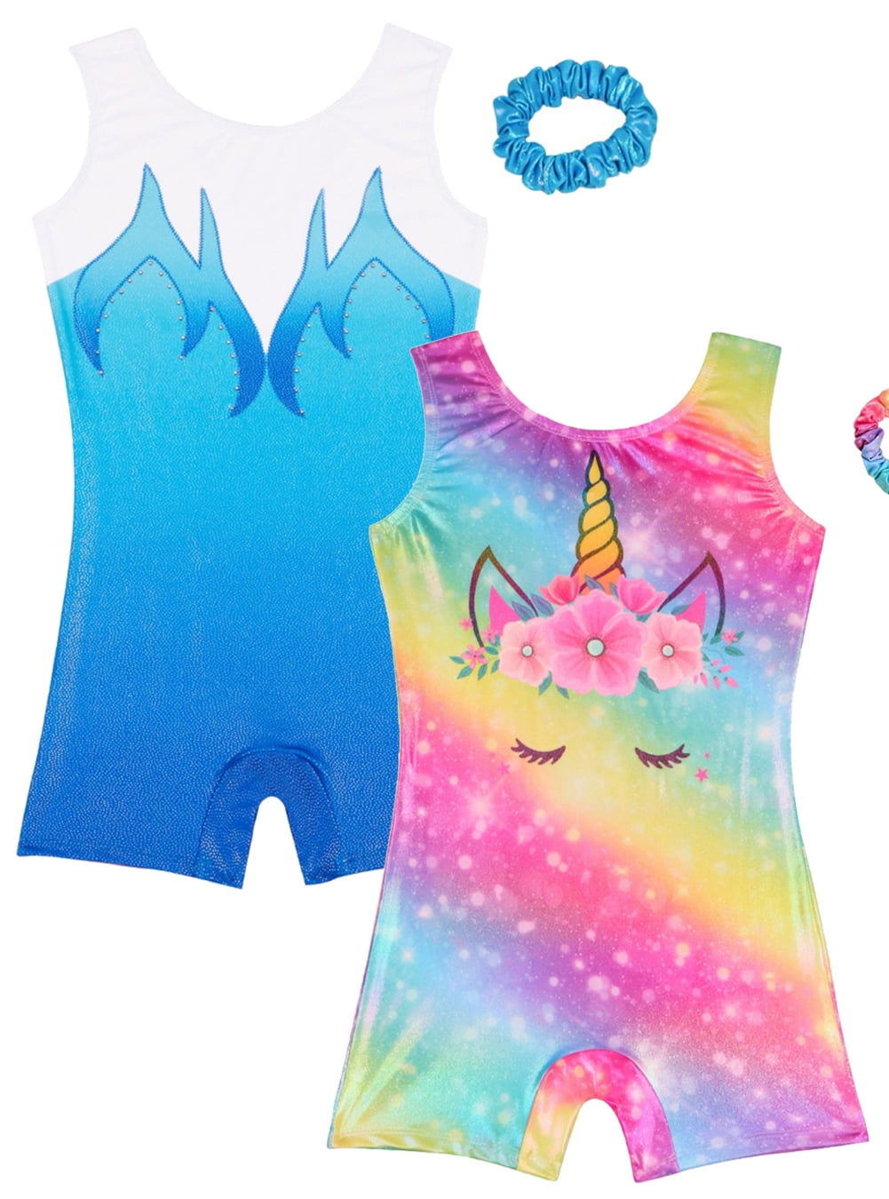 Gymnastics Leotards For Girls Sparkle Dance Unitard Biketard With One