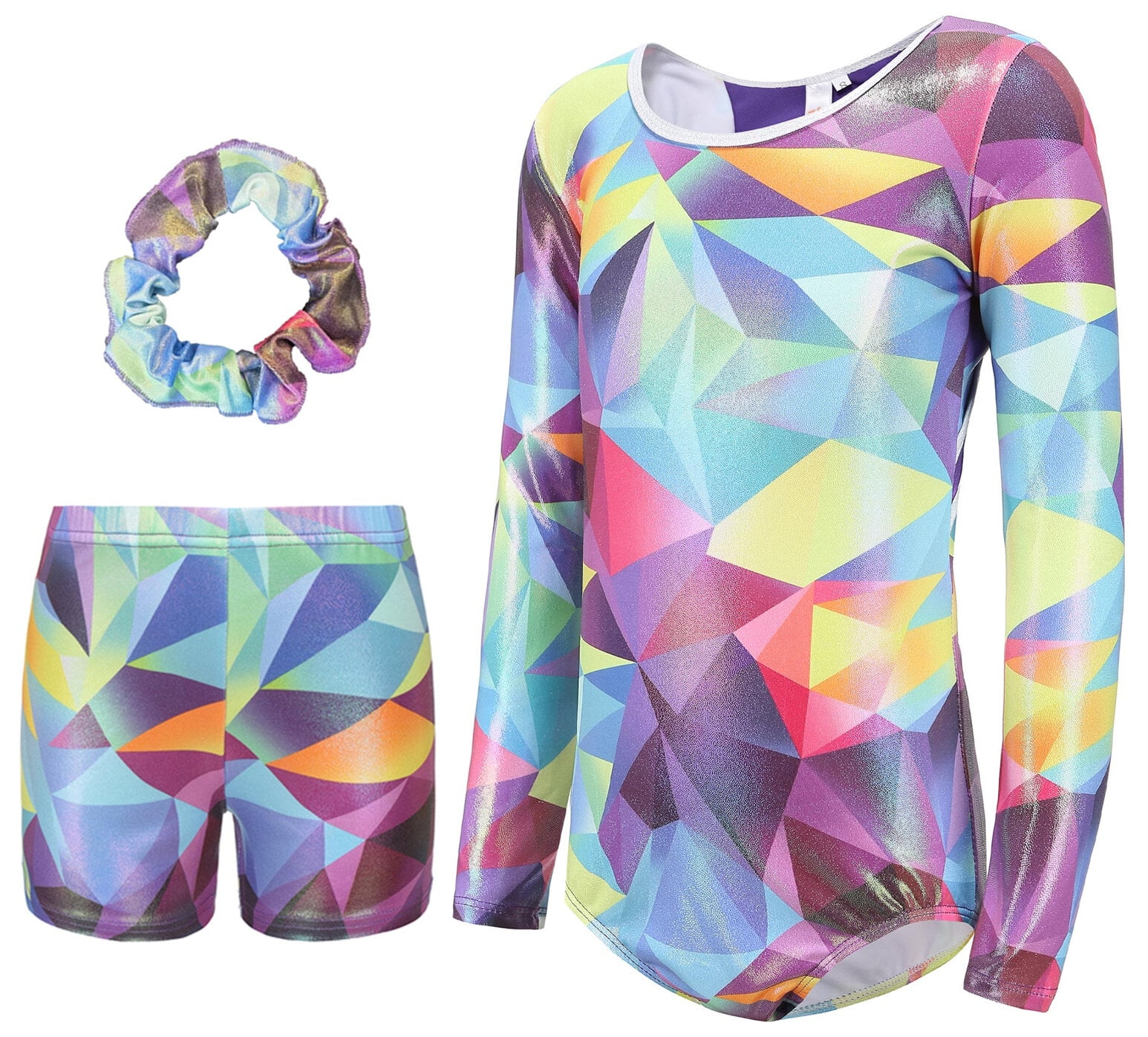 Gymnastics Leotards for Kids Girls Sparkly Glitter Dancewear with ...