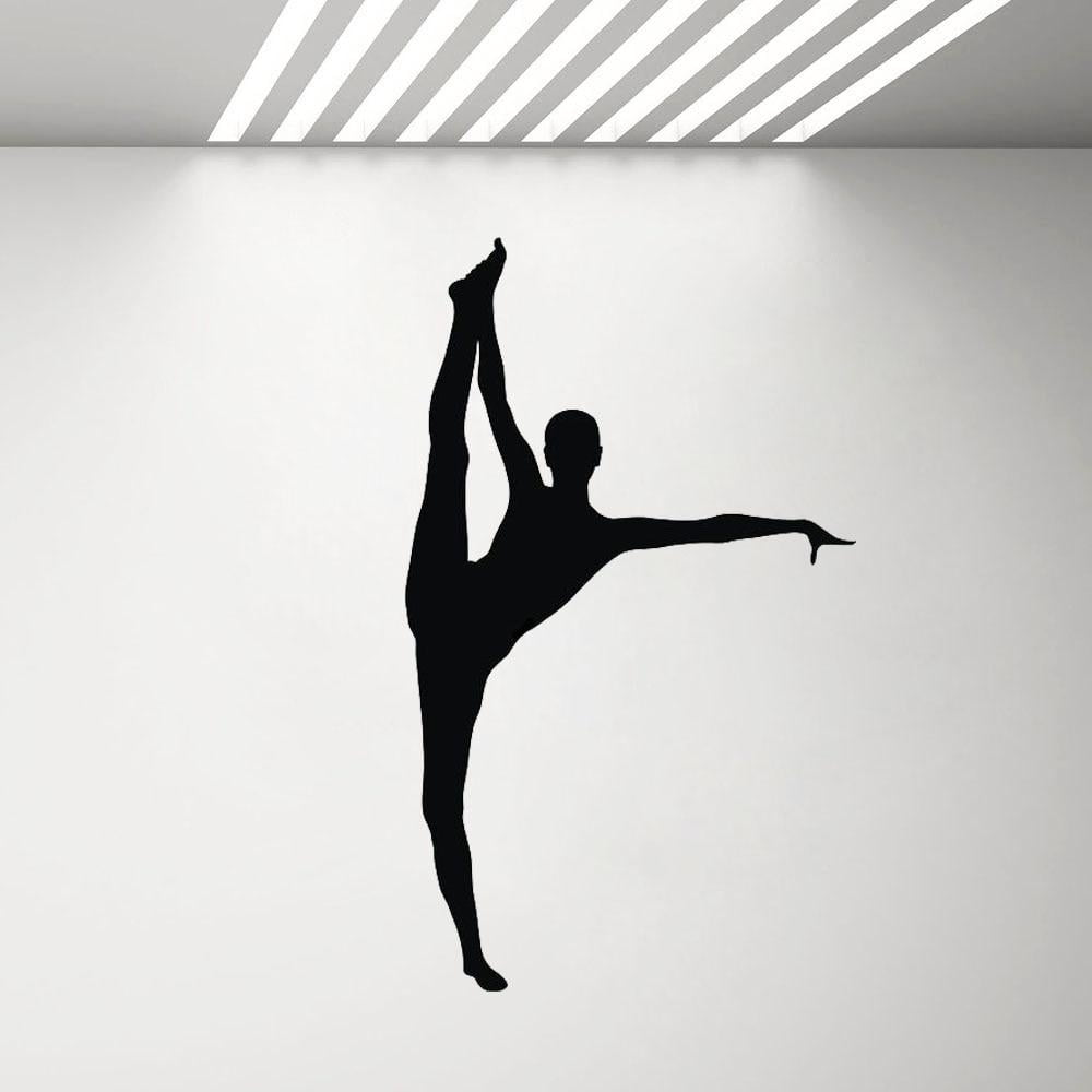 Gymnastics Man Pattern Wall Sticker Bedroom Sports Vinyl Wall Decals ...