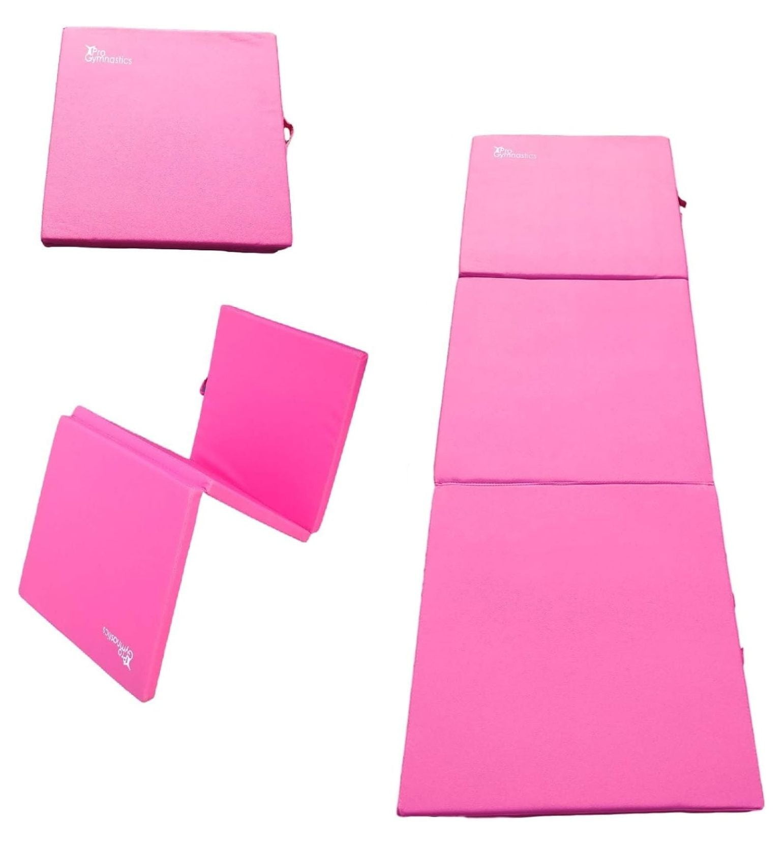 Gymnastics Mat 2x6 Tri-Fold 2" Thick Folding Exercise Tumble Mat with 2 ...