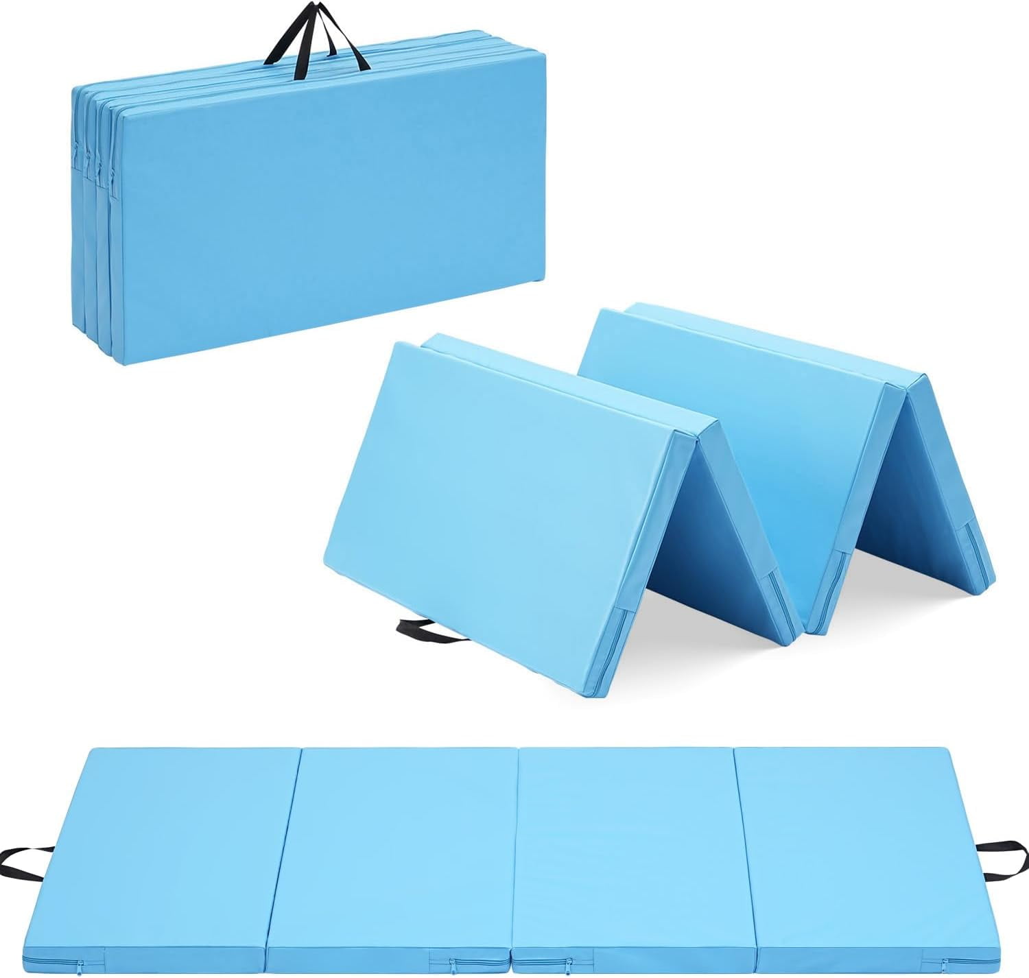 Gymnastics Mat, 3'x6'x2''/ 4'x8'x2'' Thick Folding Kids' Gymnastic ...