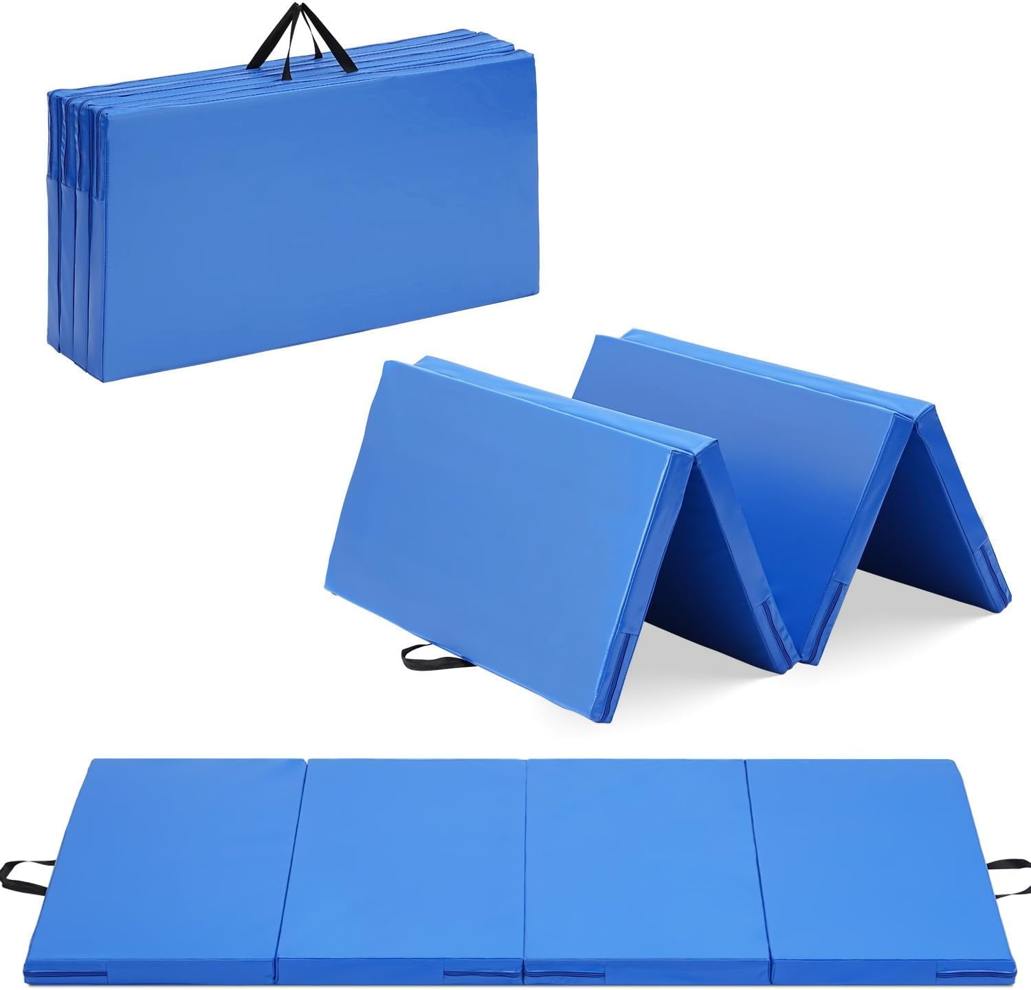 Gymnastics Mat, 3'x6'x2'' Thick Folding Kids' Gymnastic Tumbling Mat ...