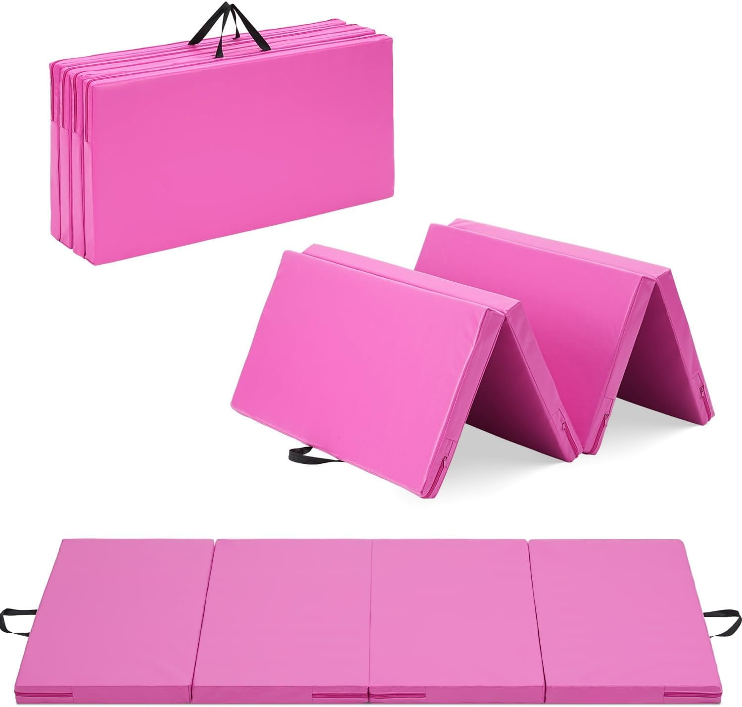 Gymnastics Mat, 3'x6'x2'' Thick Folding Kids' Gymnastic Tumbling Mat ...