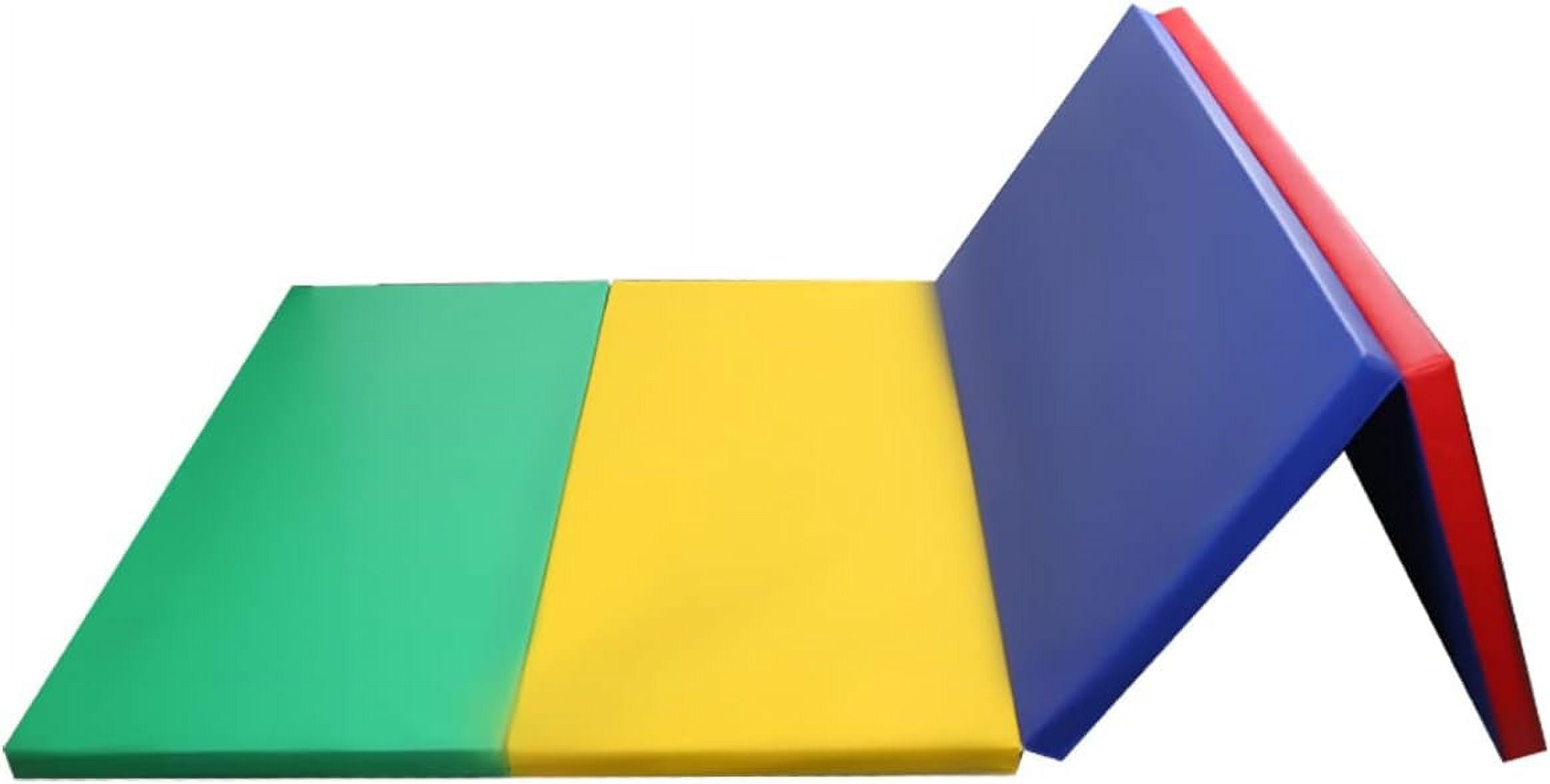 Gymnastics Mat 4'X10'X2 Folding Stretching Mat Fitness Home Workout ...