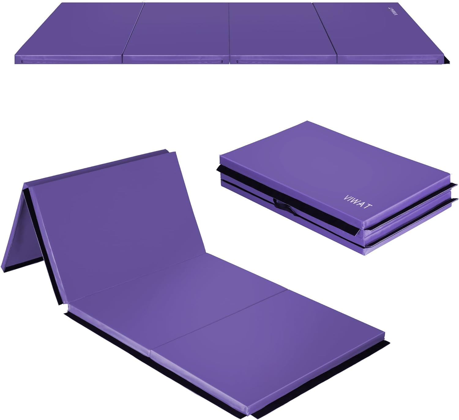 Gymnastics Mat 4'x10'x2" Floding Interlocking Gymnastics Mats with ...