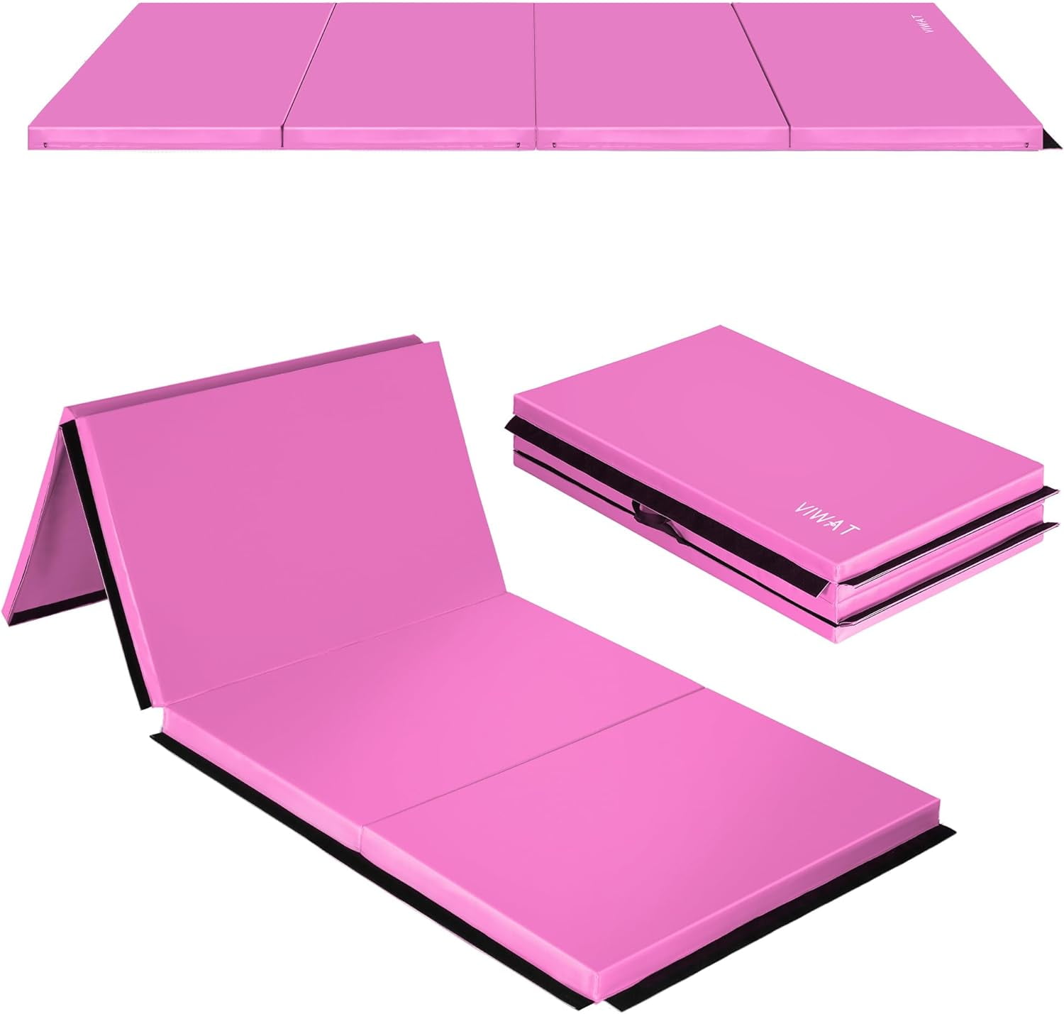 Gymnastics Mat 4'x10'x2" Floding Interlocking Gymnastics Mats with ...