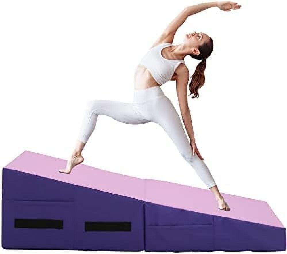 Gymnastics Mat,48"x24" Exercise Mat Folding Incline Mat Waterproof ...