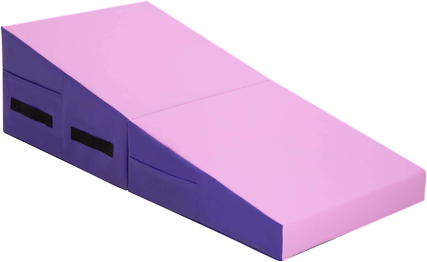Gymnastics Mat 48"x24"x14" Folding Gymnastics Mat Incline Cheese Wedge ...