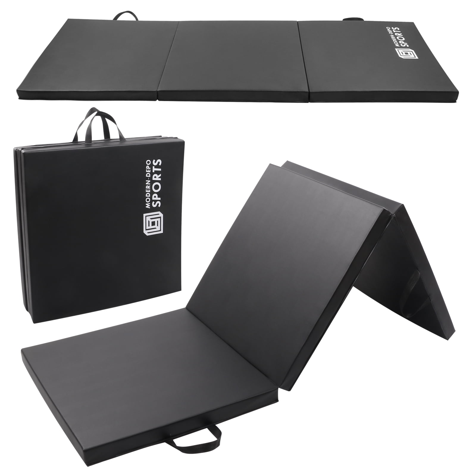 Gymnastics Mat 6'x2'x2" Foldable Tumbling Mats with Carrying Handles ...