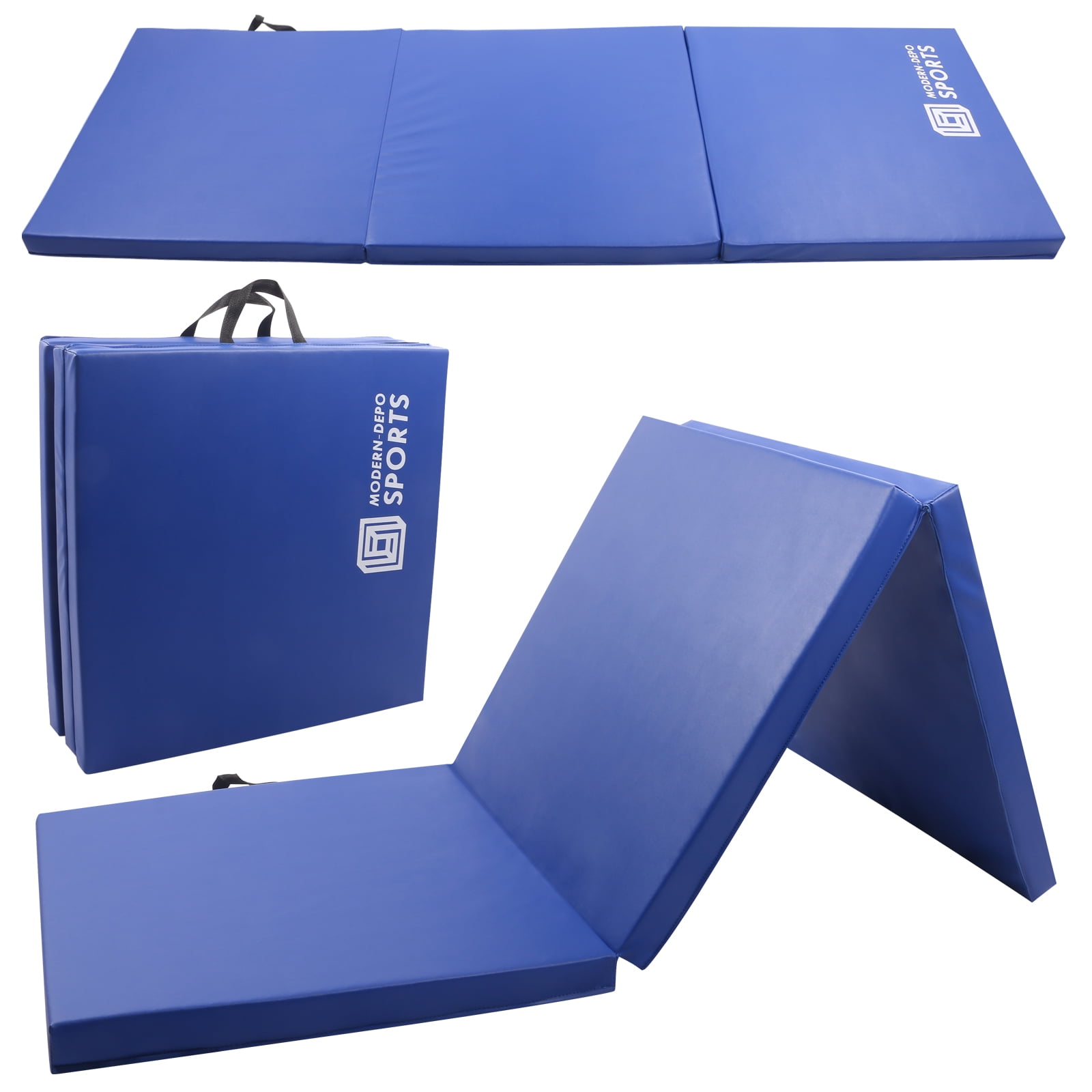 Gymnastics Mat 6'x2'x2" Foldable Tumbling Mats with Carrying Handles ...