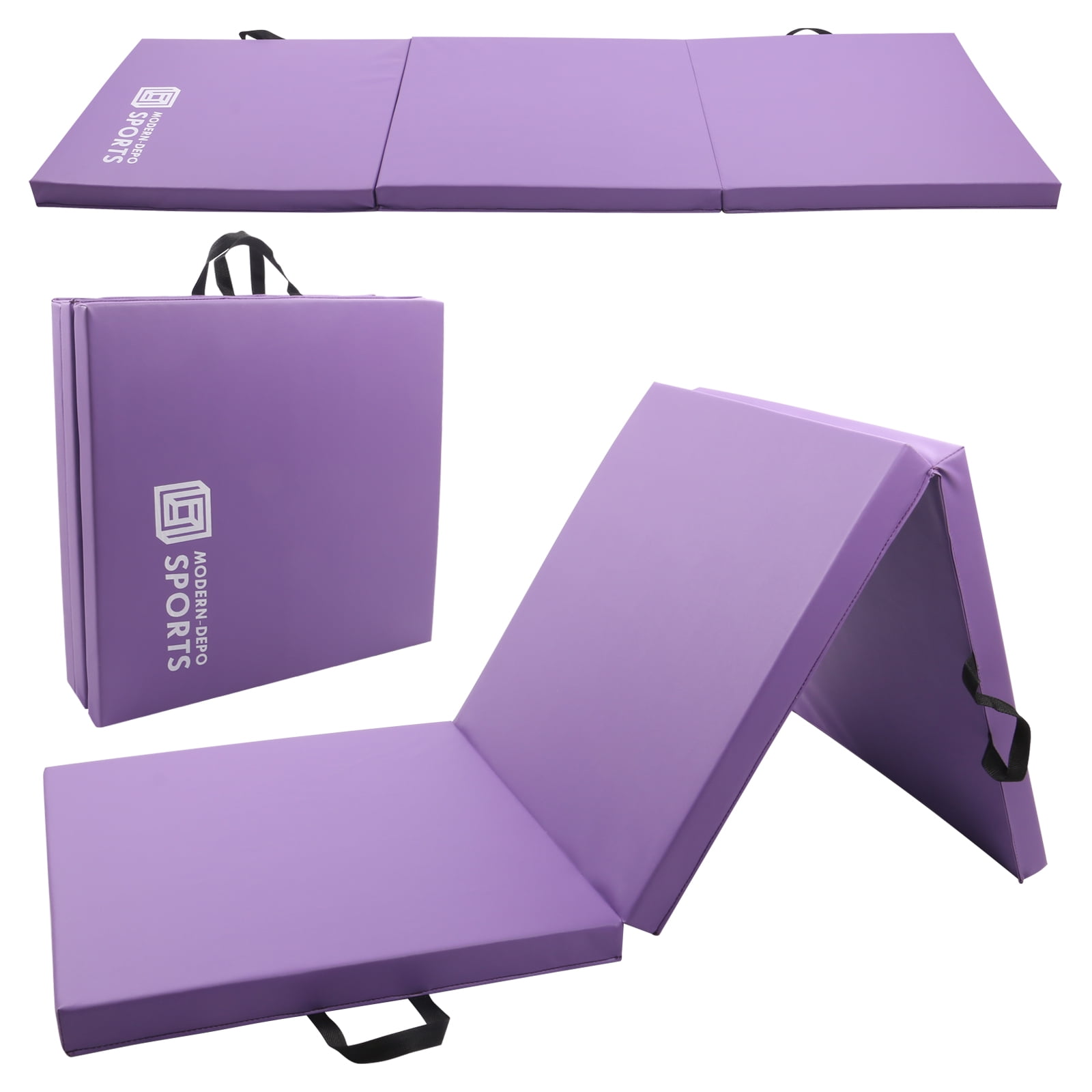 Gymnastics Mat 6'x2'x2" Foldable Tumbling Mats with Carrying Handles ...