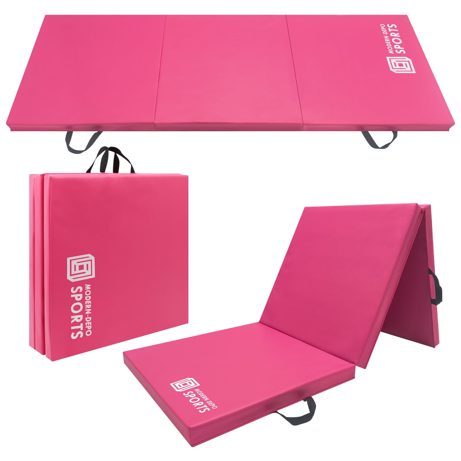 Gymnastics Mat 6'x2'x2" Foldable Tumbling Mats with Carrying Handles ...