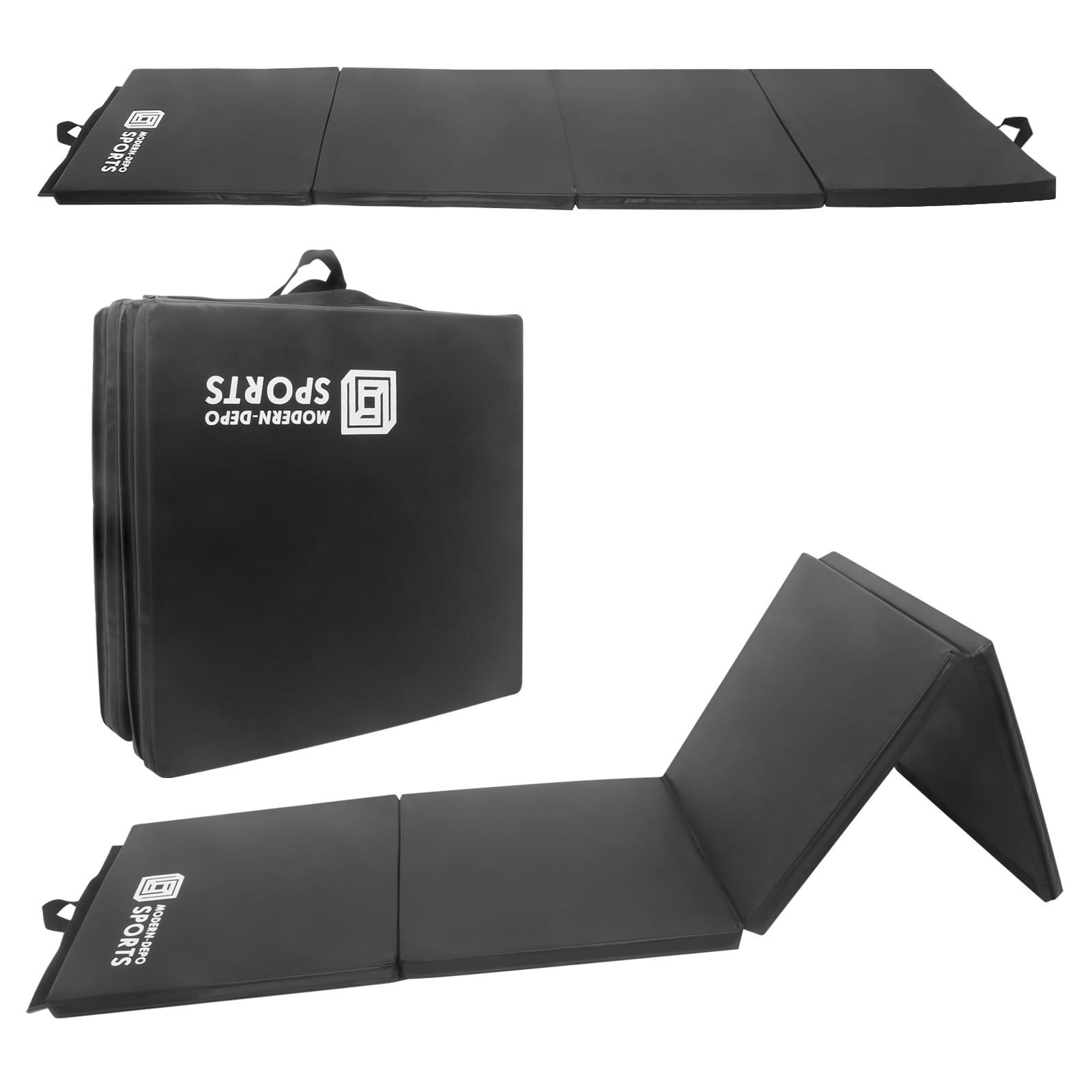 Gymnastics Mat 8'x2'x2" Foldable Tumbling Mats with Carrying Handles ...